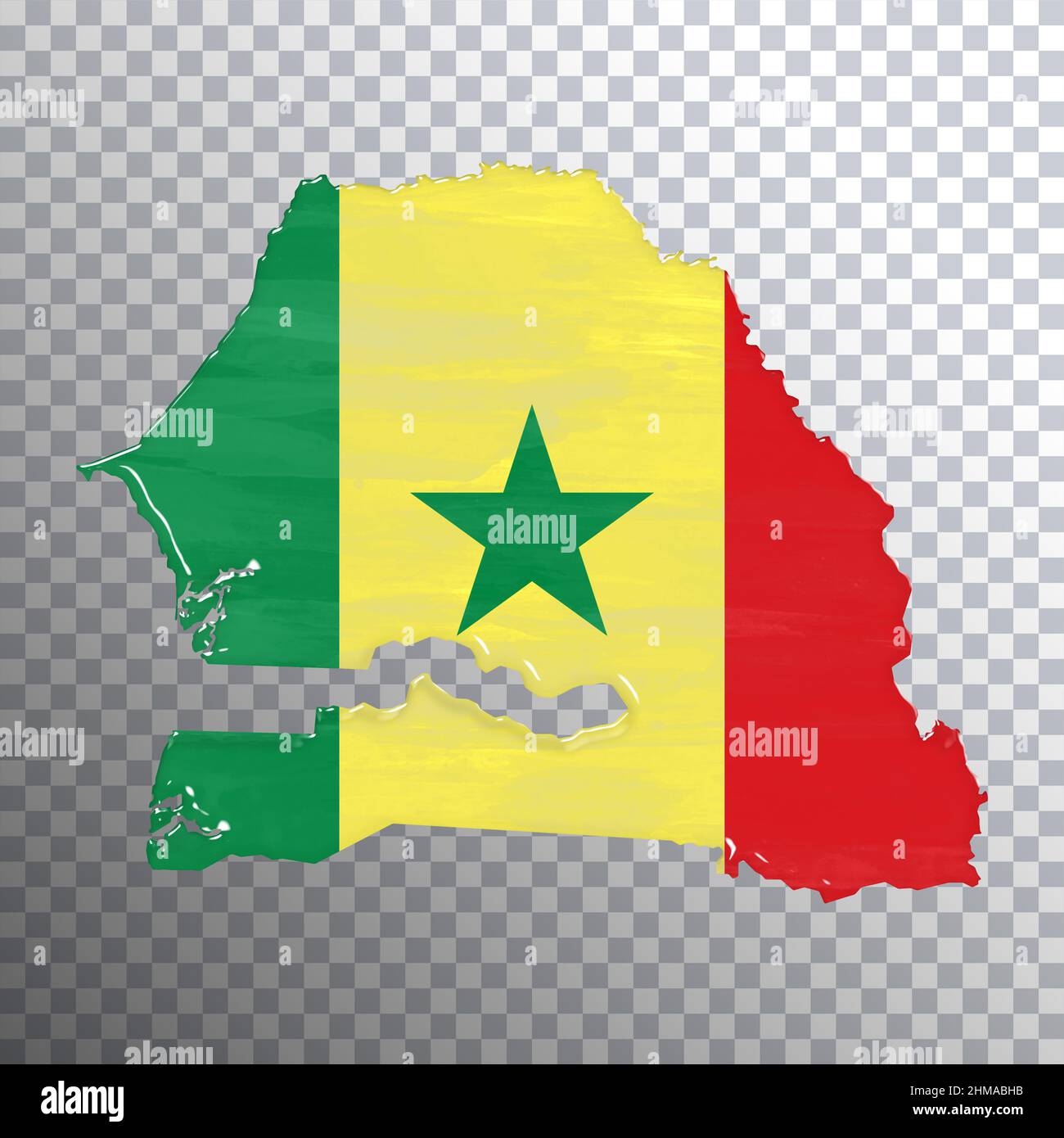 Senegal flag and map, transparent background, Clipping path Stock Photo ...