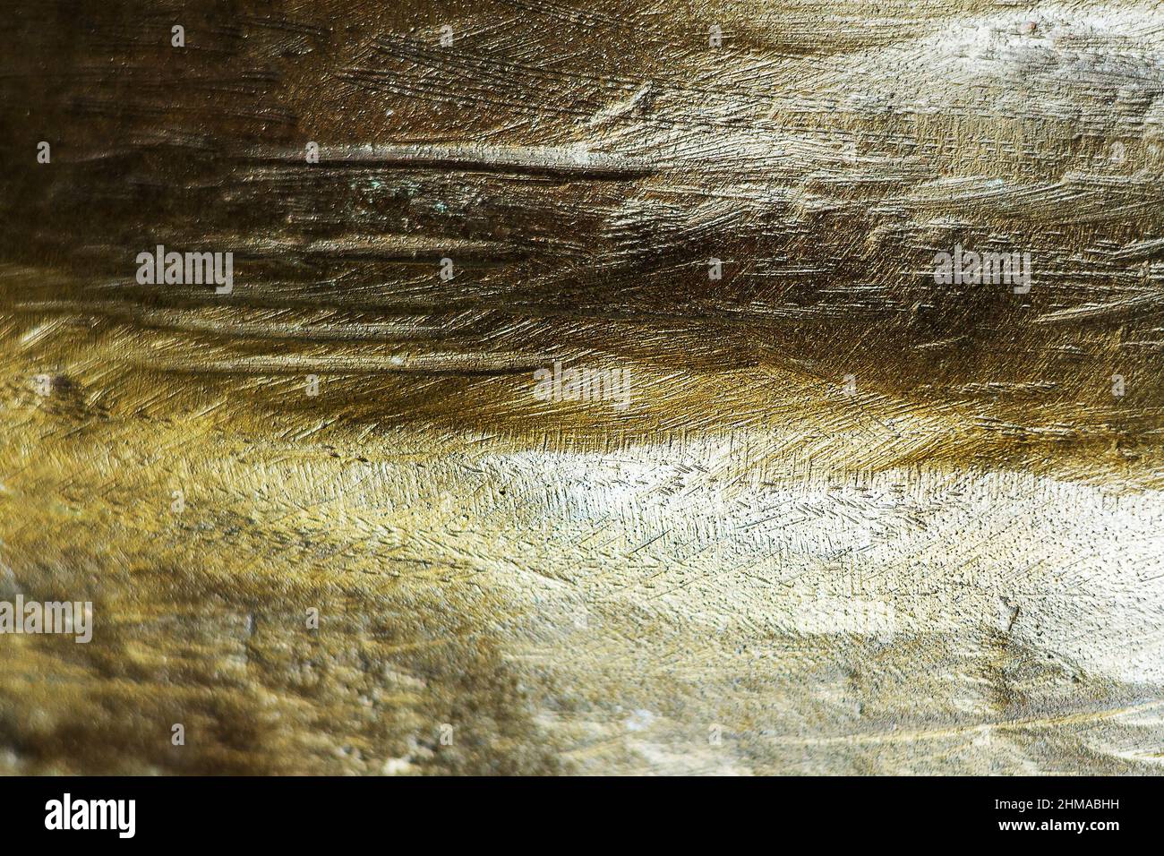 Background with a copper texture. Bronze texture. Curved metal with ...