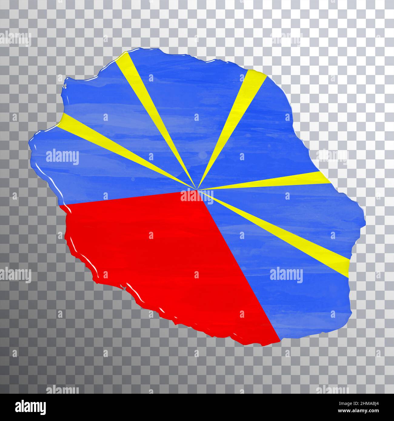 Reunion flag and map, transparent background, Clipping path Stock Photo ...