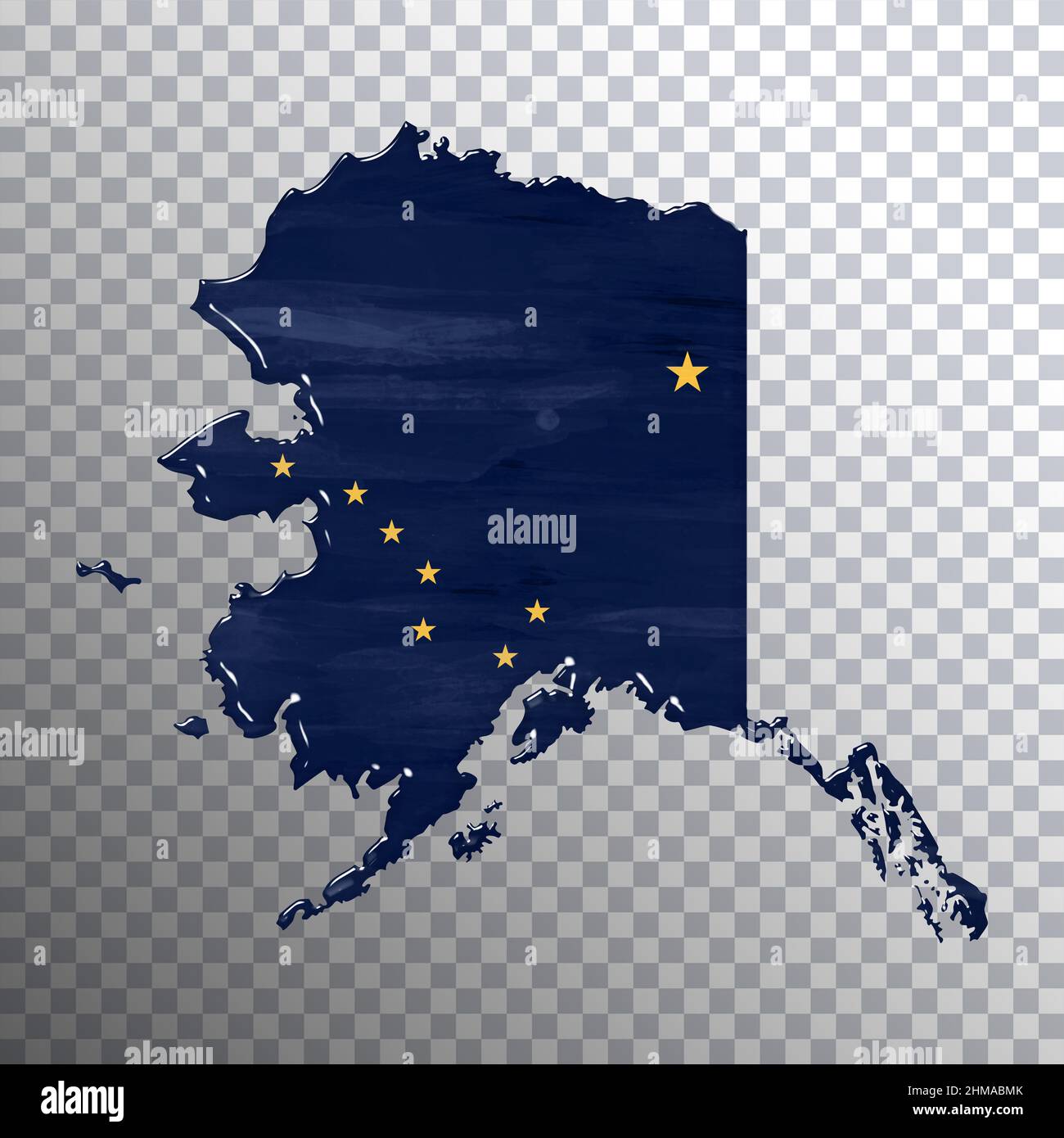 Alaska flag and map, transparent background, Clipping path Stock Photo ...