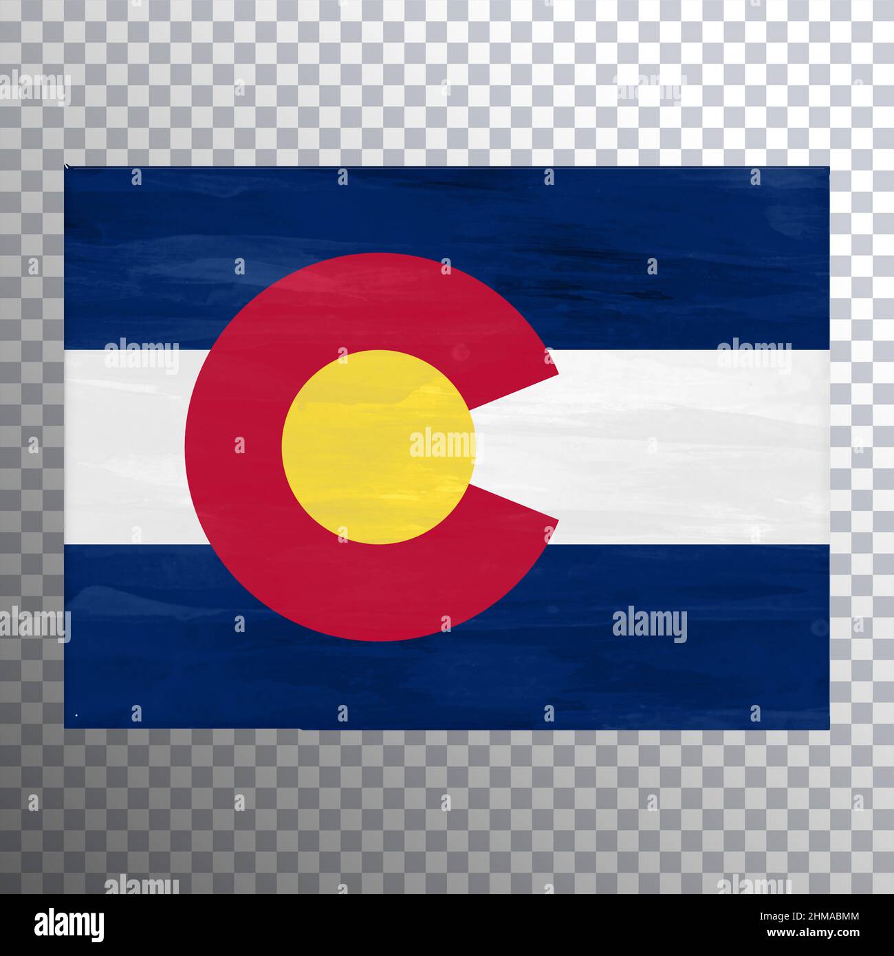 Colorado flag and map, transparent background, Clipping path Stock ...