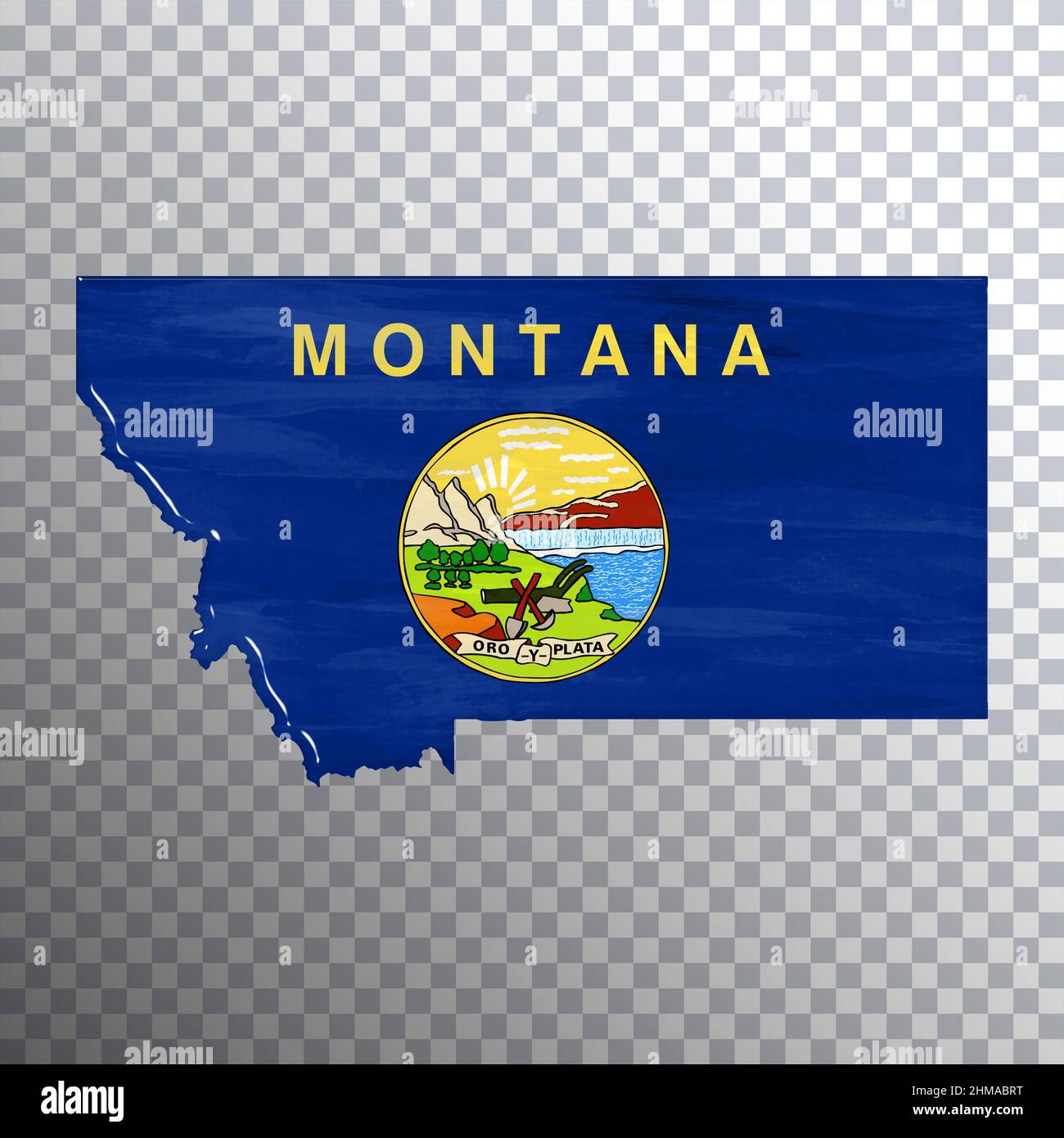 Montana flag and map, transparent background, Clipping path Stock Photo ...