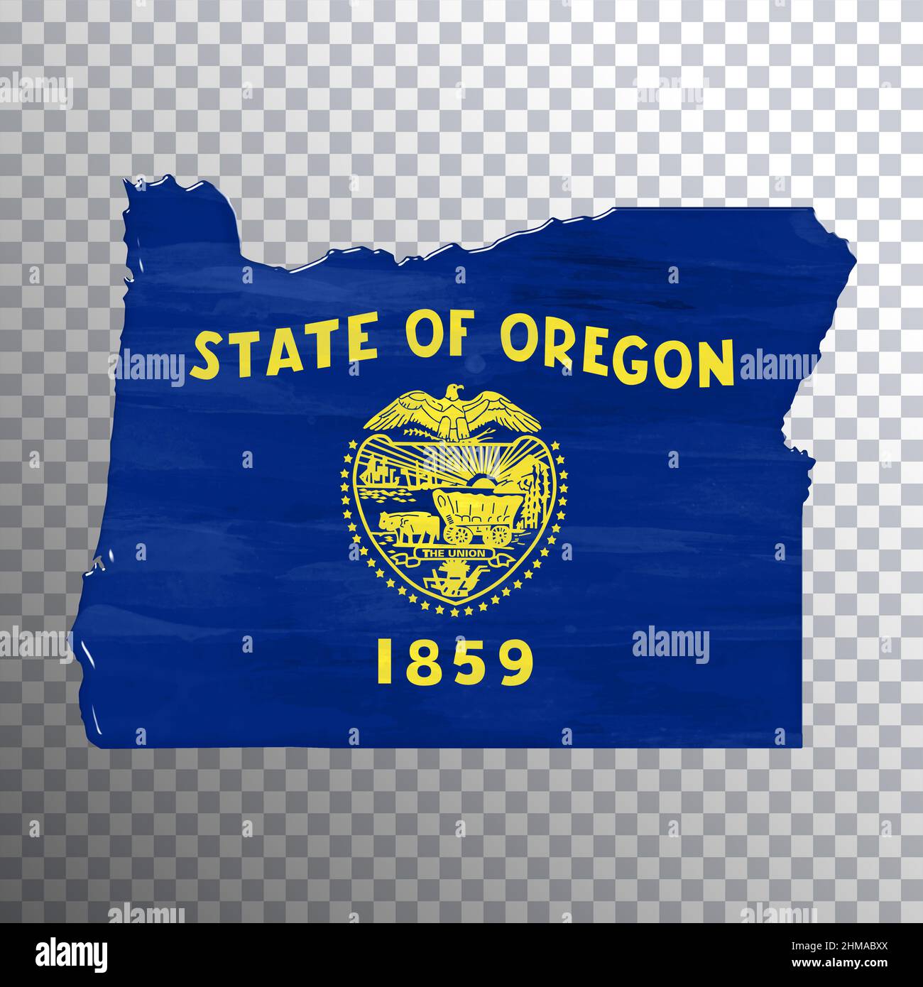 Oregon flag and map, transparent background, Clipping path Stock Photo ...