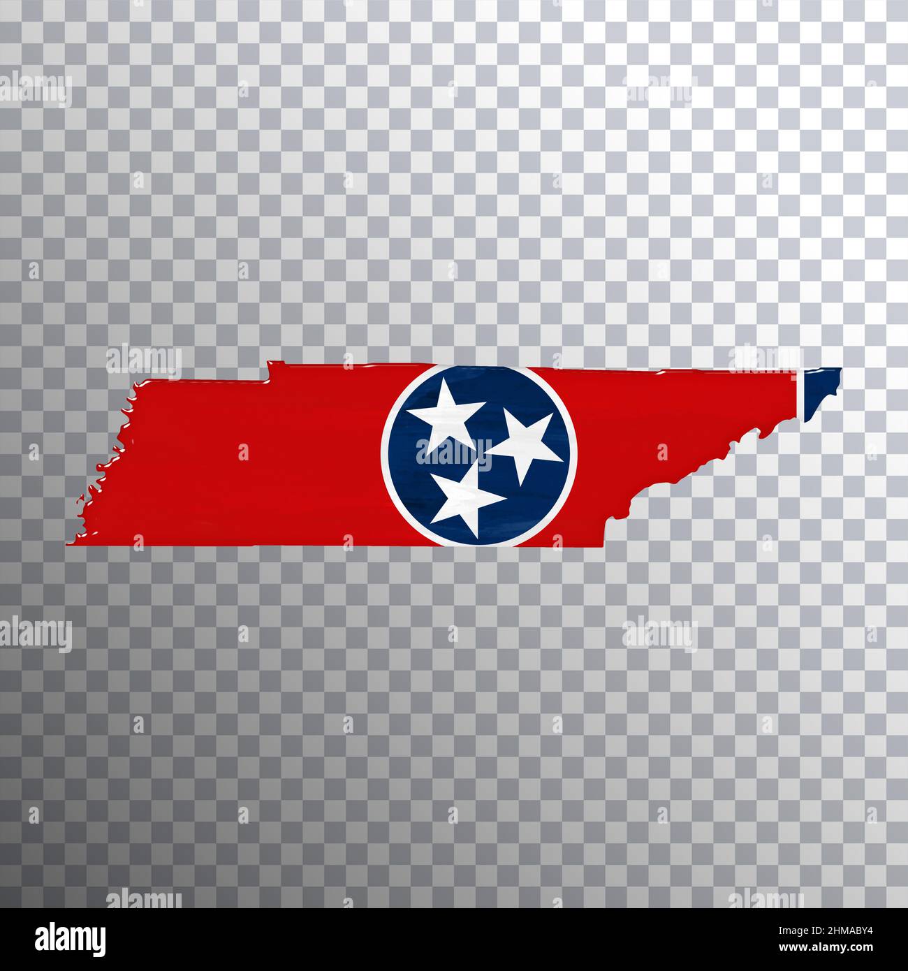 Tennessee flag and map, transparent background, Clipping path Stock ...