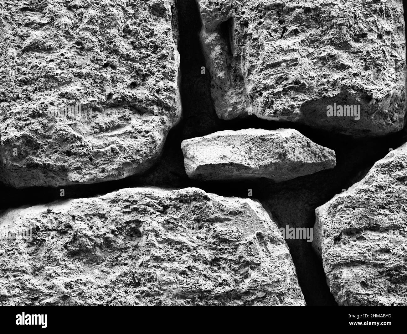 Limestone Dry Wall Texture Detail Stock Photo - Alamy
