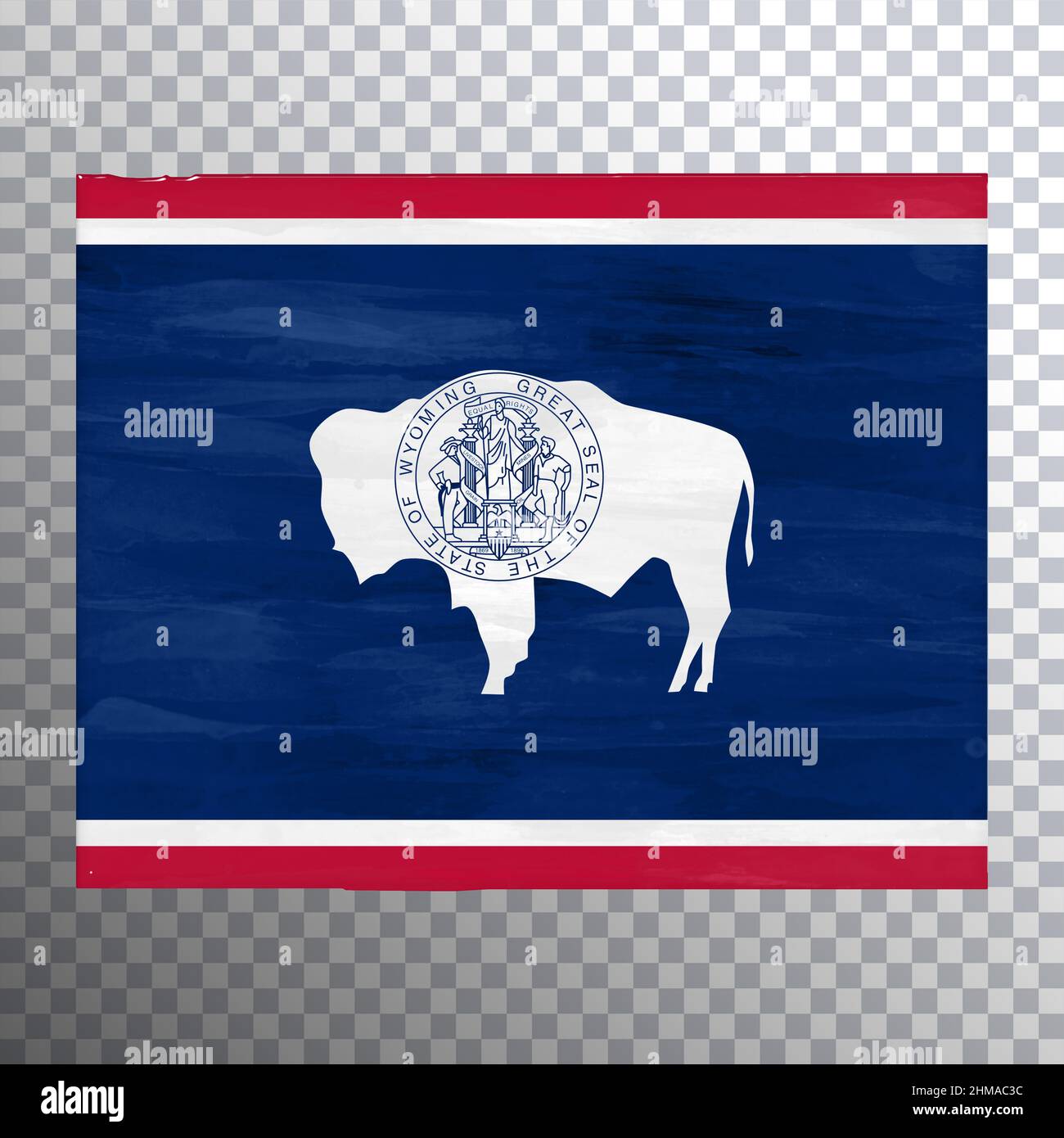 Wyoming flag and map, transparent background, Clipping path Stock Photo ...