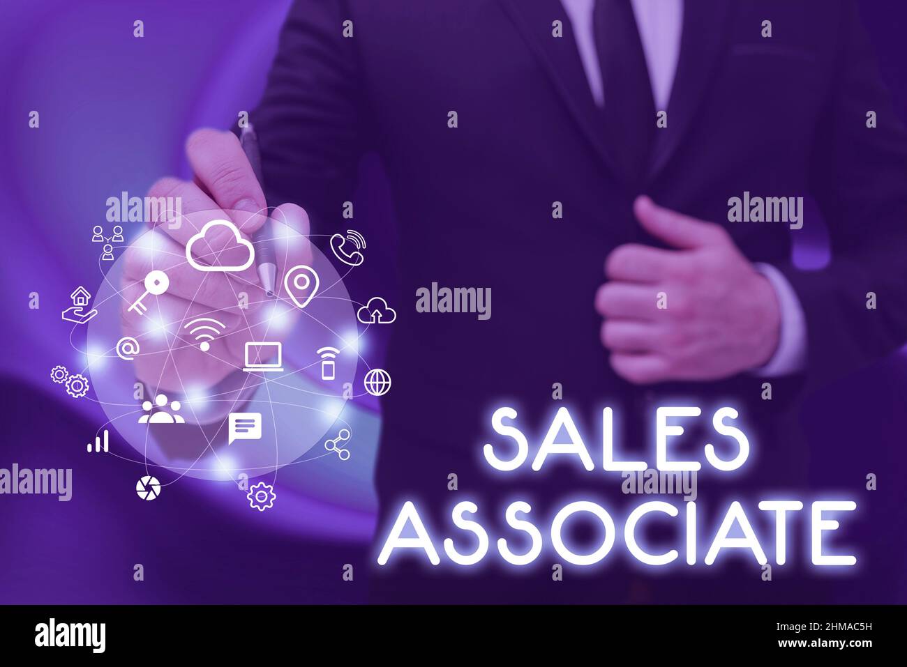 Text showing inspiration Sales Associate. Word Written on primary task ...