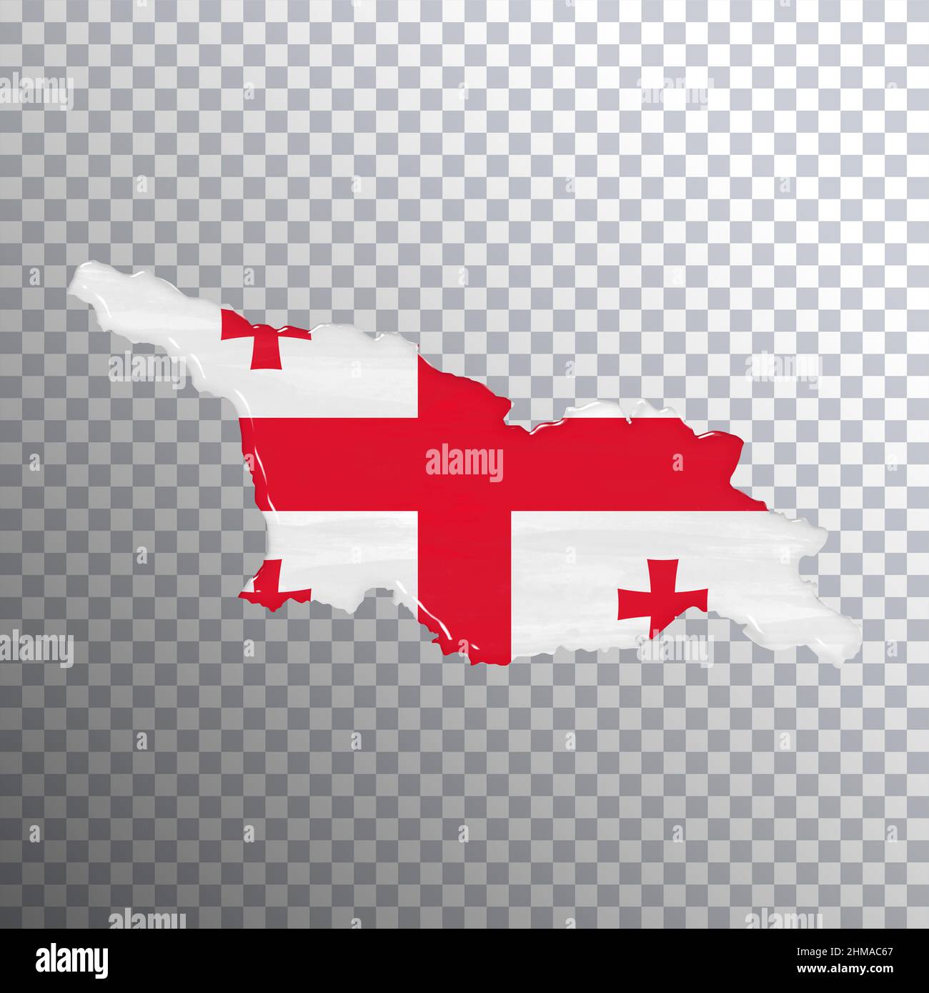 Georgia flag and map, transparent background, Clipping path Stock Photo ...