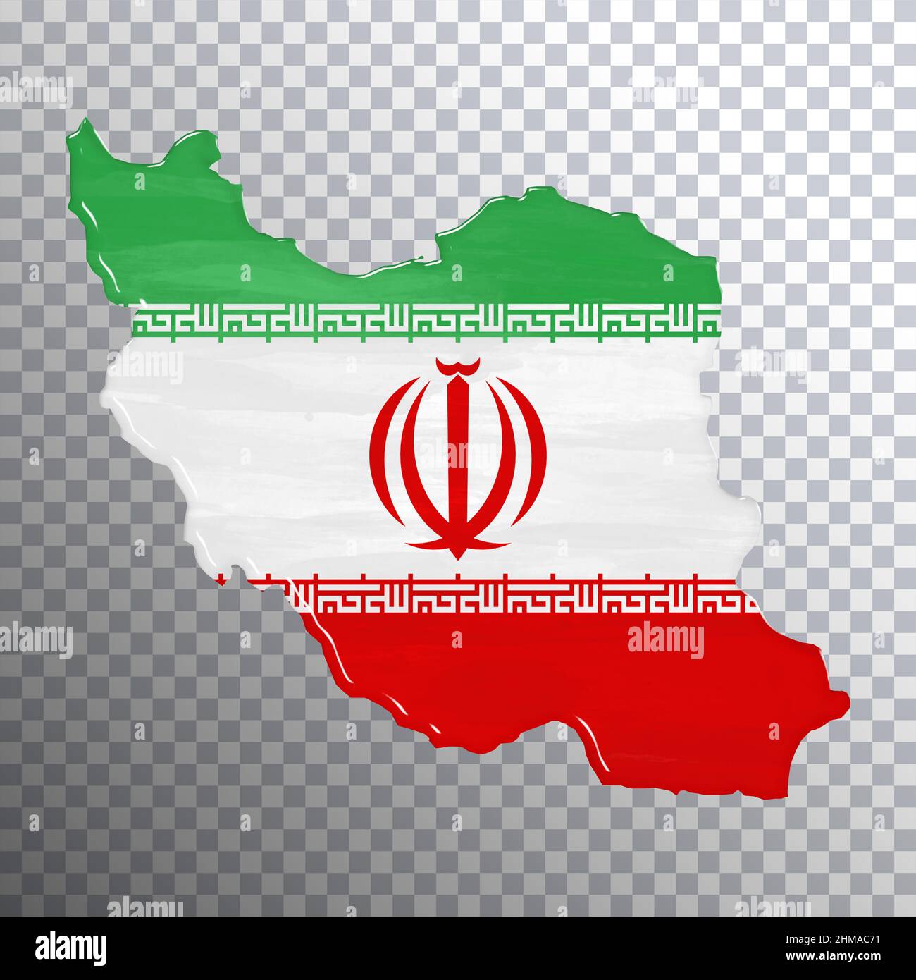 Iran flag and map, transparent background, Clipping path Stock Photo ...