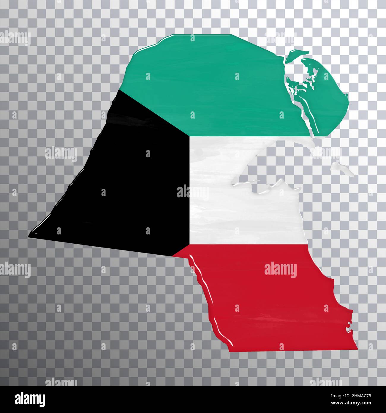 Kuwait flag and map, transparent background, Clipping path Stock Photo ...
