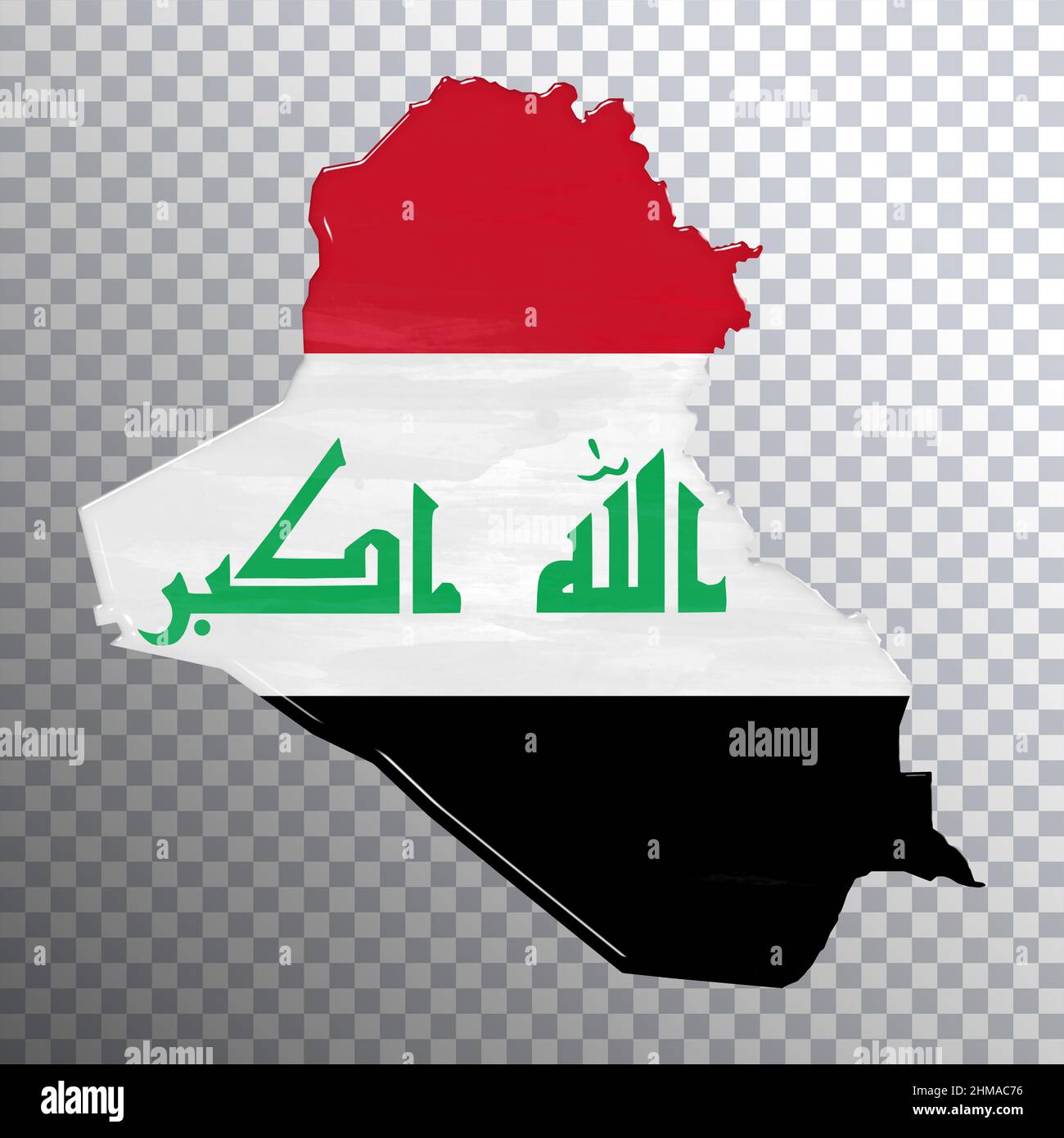 Iraq flag and map, transparent background, Clipping path Stock Photo ...