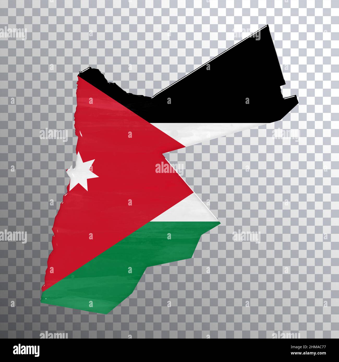 Jordan flag and map, transparent background, Clipping path Stock Photo ...