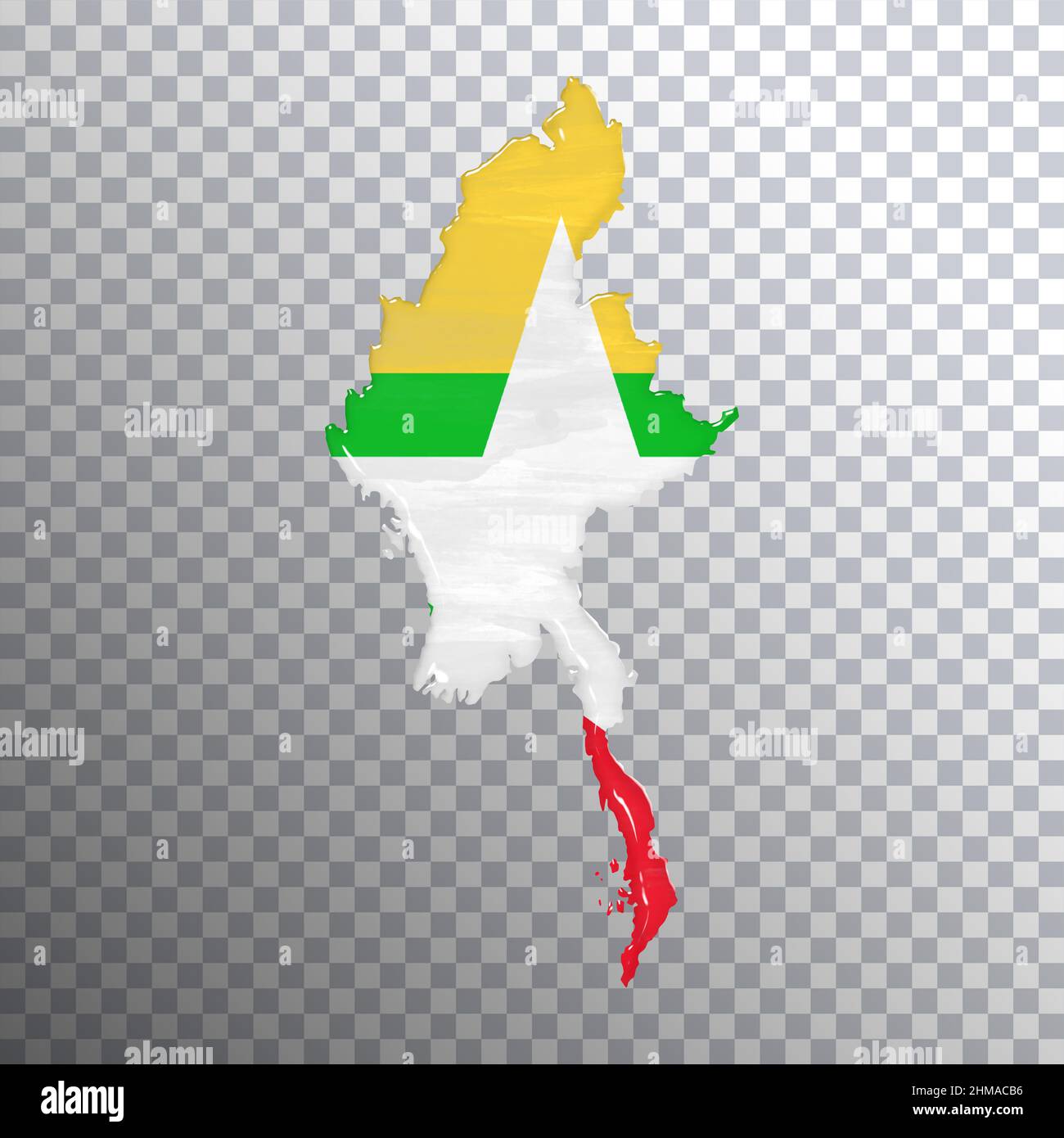 Myanmar flag and map, transparent background, Clipping path Stock Photo ...