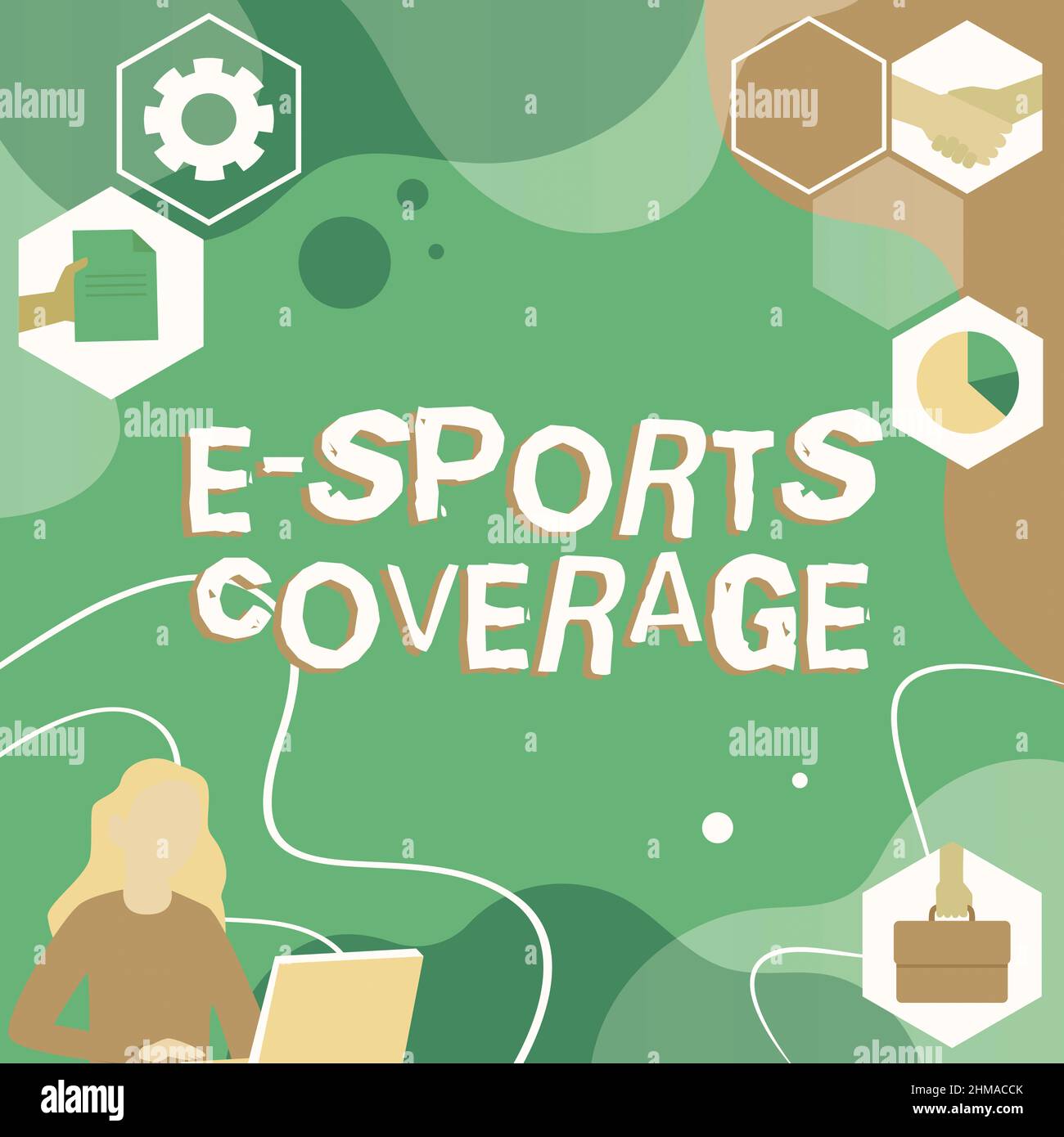 Hand writing sign E Sports Coverage. Concept meaning Reporting live on ...