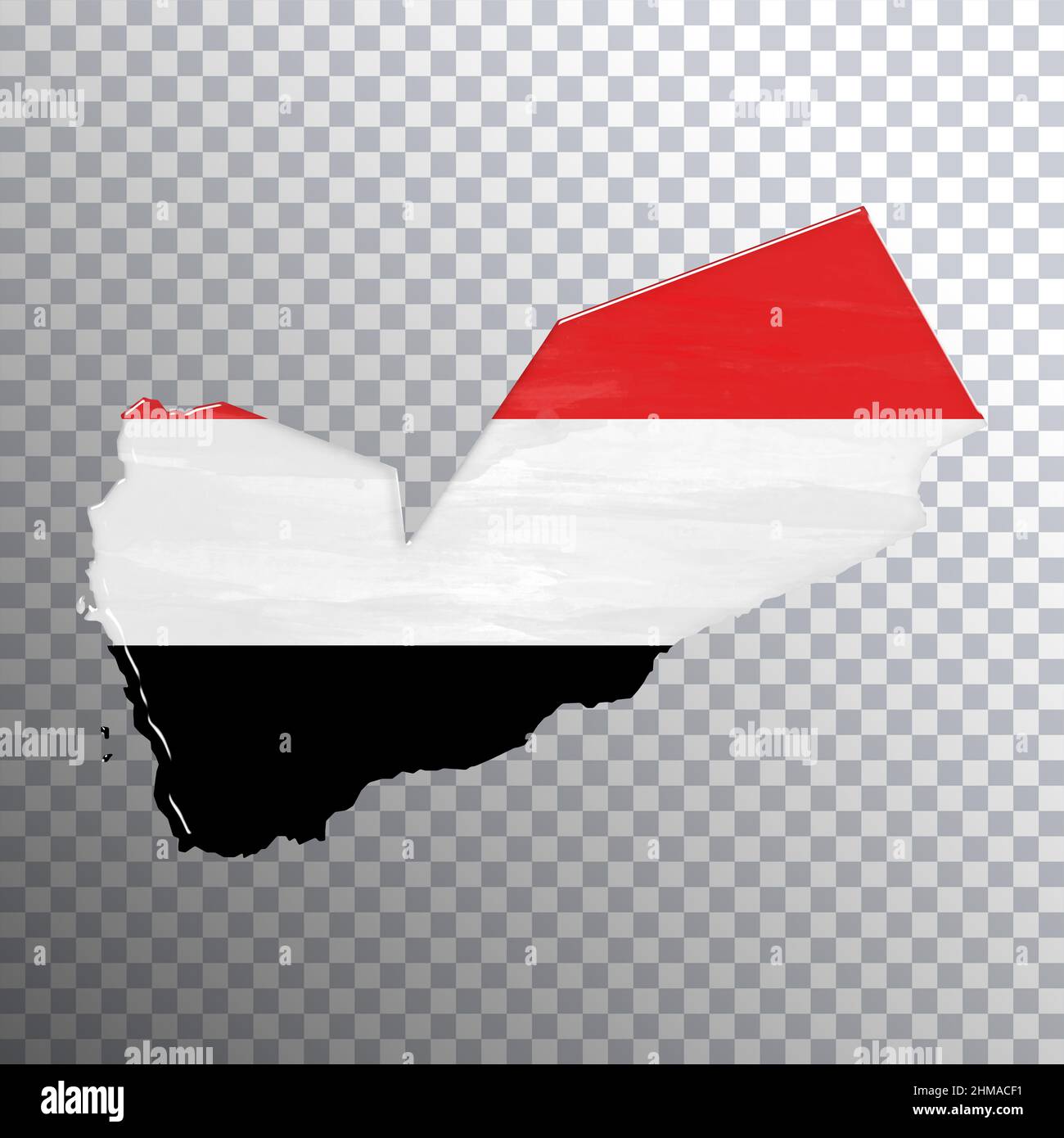 Yemen flag and map, transparent background, Clipping path Stock Photo ...