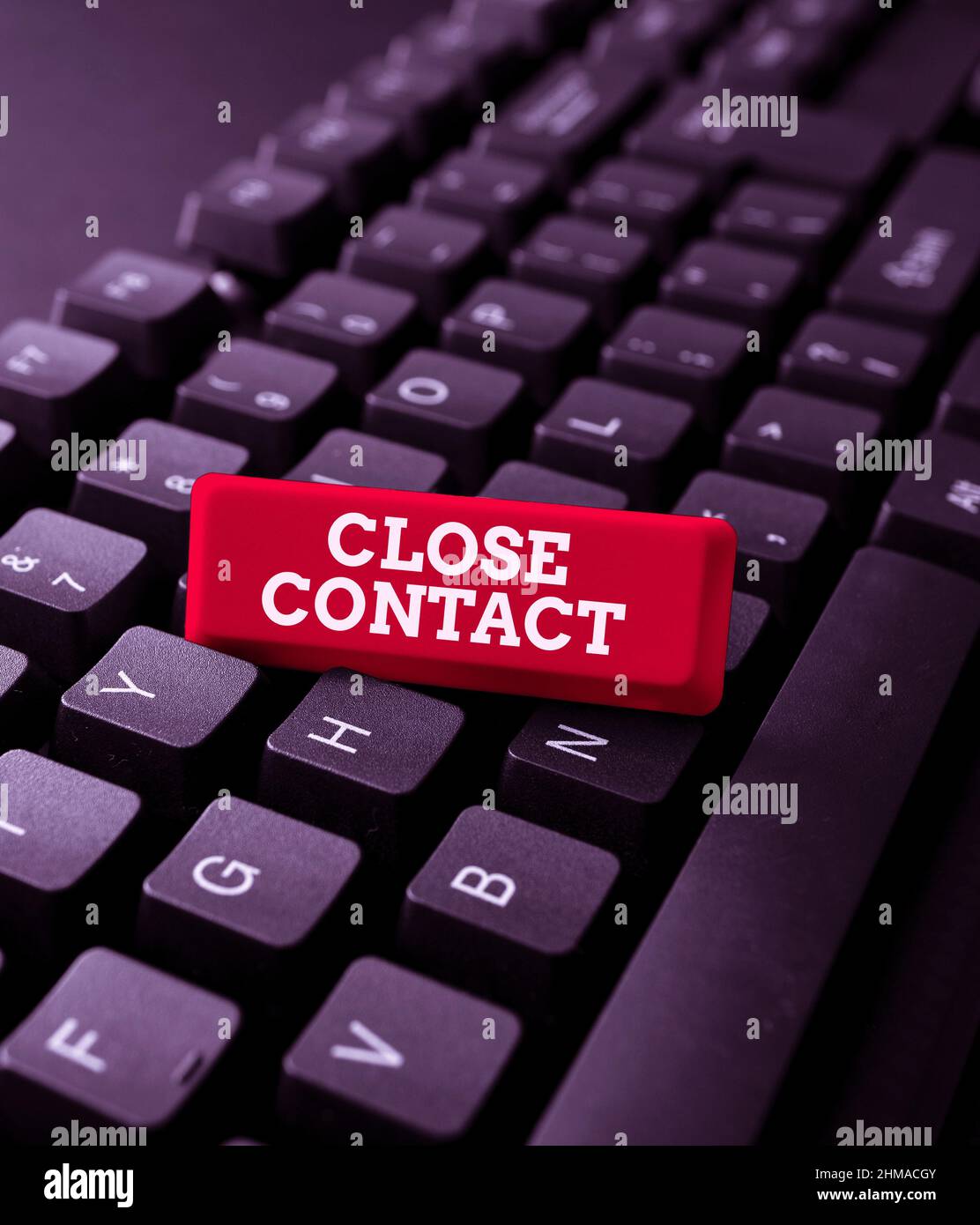 Handwriting text Close Contact. Word Written on having a history of ...