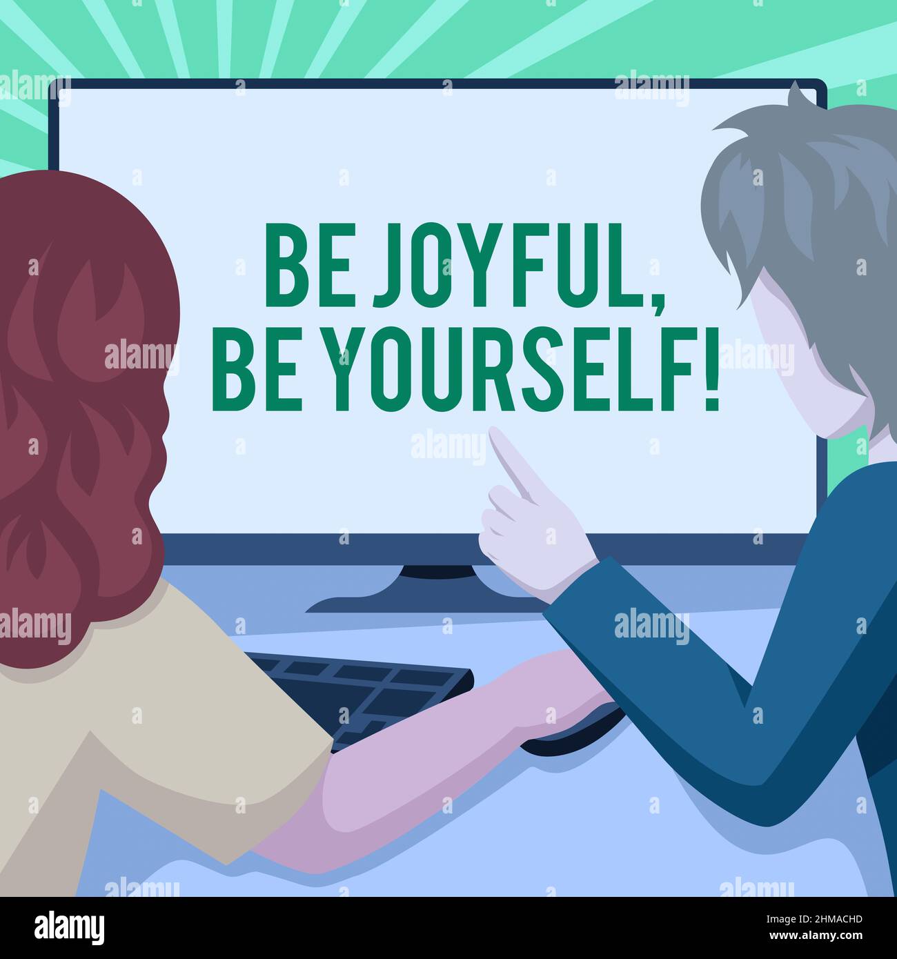 Text showing inspiration Be Joyful Be Yourself. Concept meaning Enjoy ...