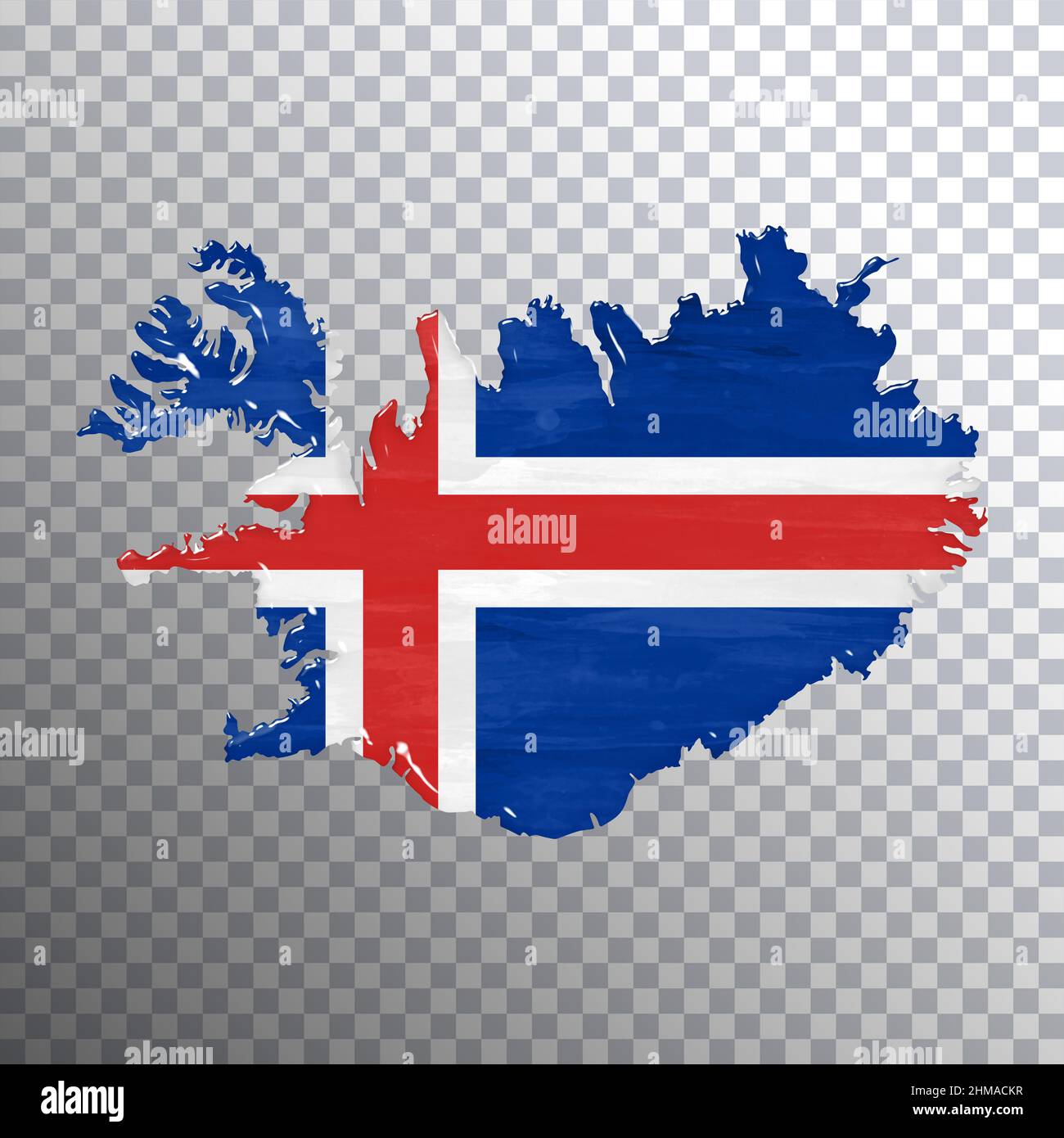 Iceland flag and map, transparent background, Clipping path Stock Photo ...