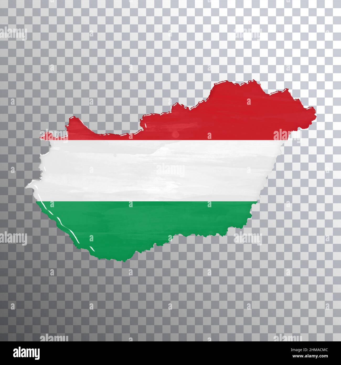 Hungary flag and map, transparent background, Clipping path Stock Photo ...
