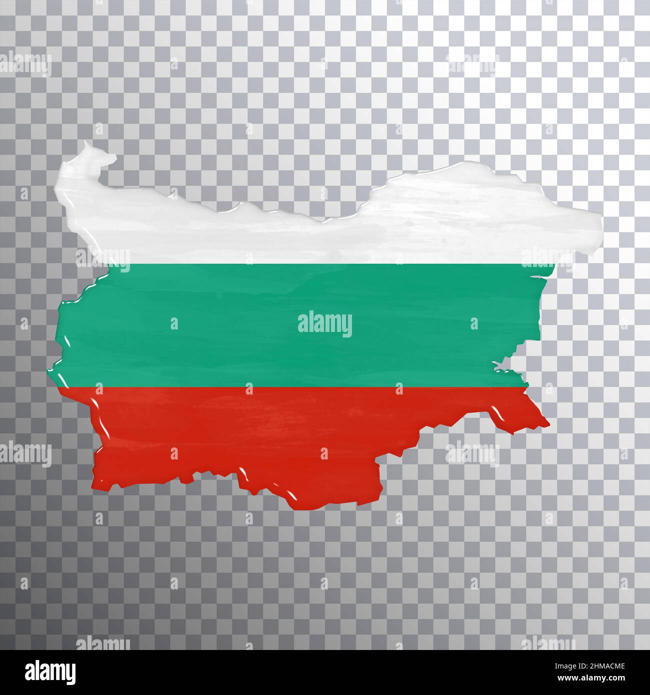 Bulgaria flag and map, transparent background, Clipping path Stock ...
