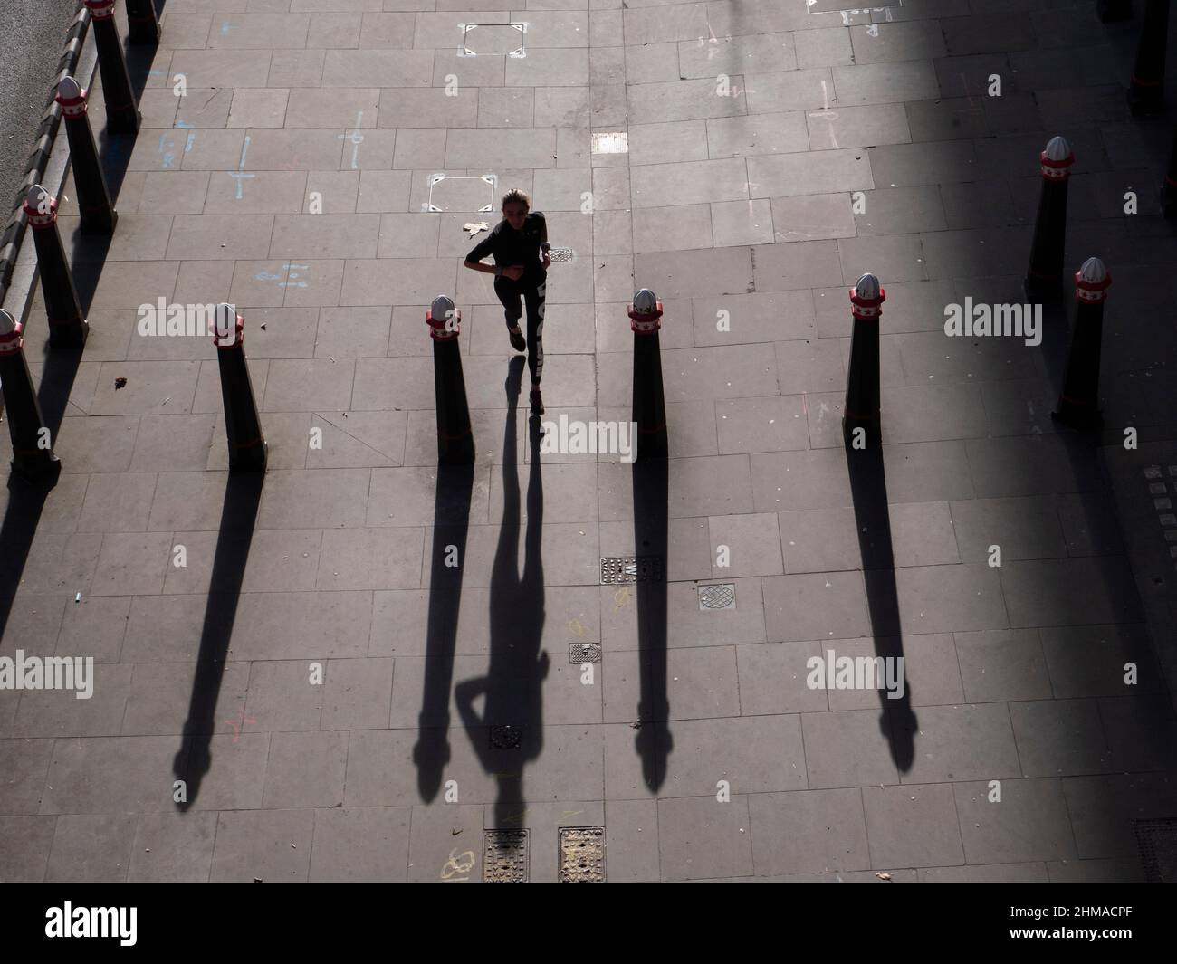Bollards shadow london hi-res stock photography and images - Alamy