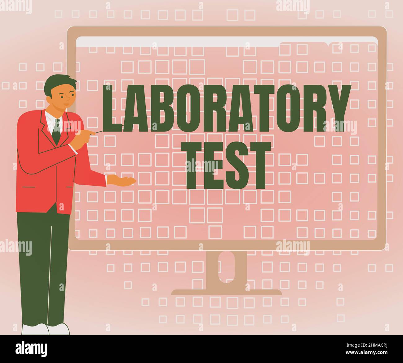 Conceptual caption Laboratory Test. Business showcase Determination of ...