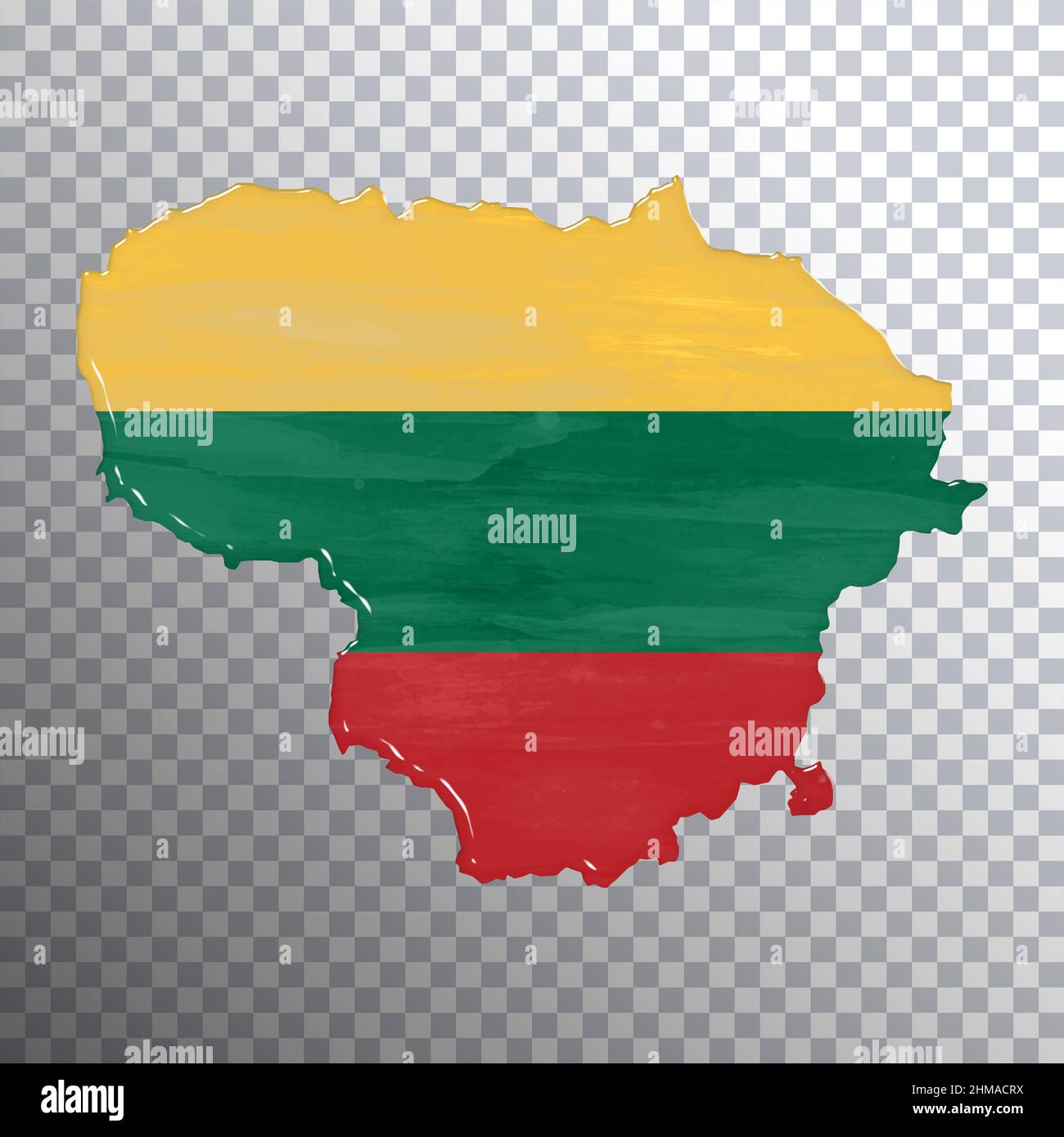 Lithuania flag and map, transparent background, Clipping path Stock ...