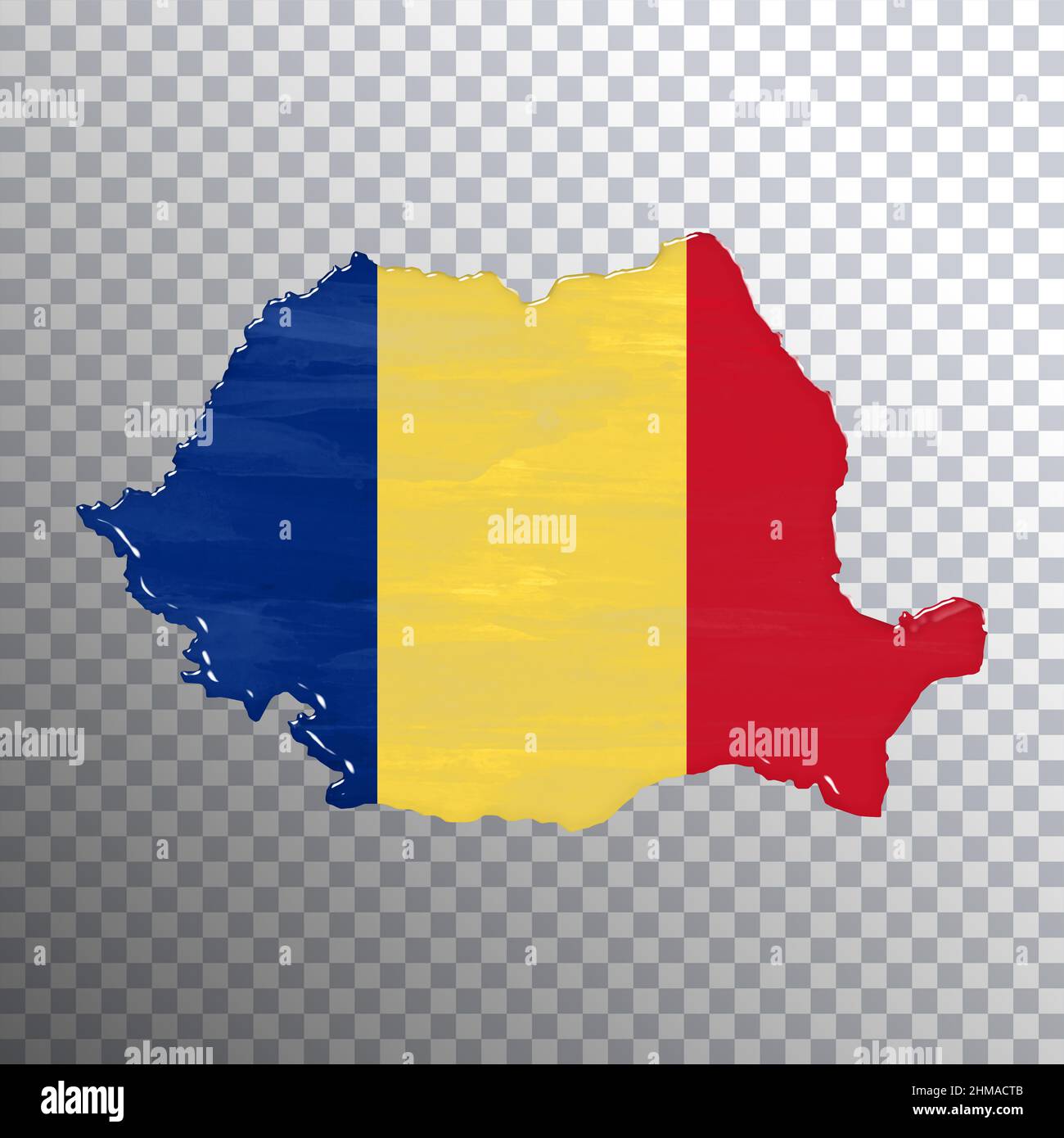 Romania flag and map, transparent background, Clipping path Stock Photo ...
