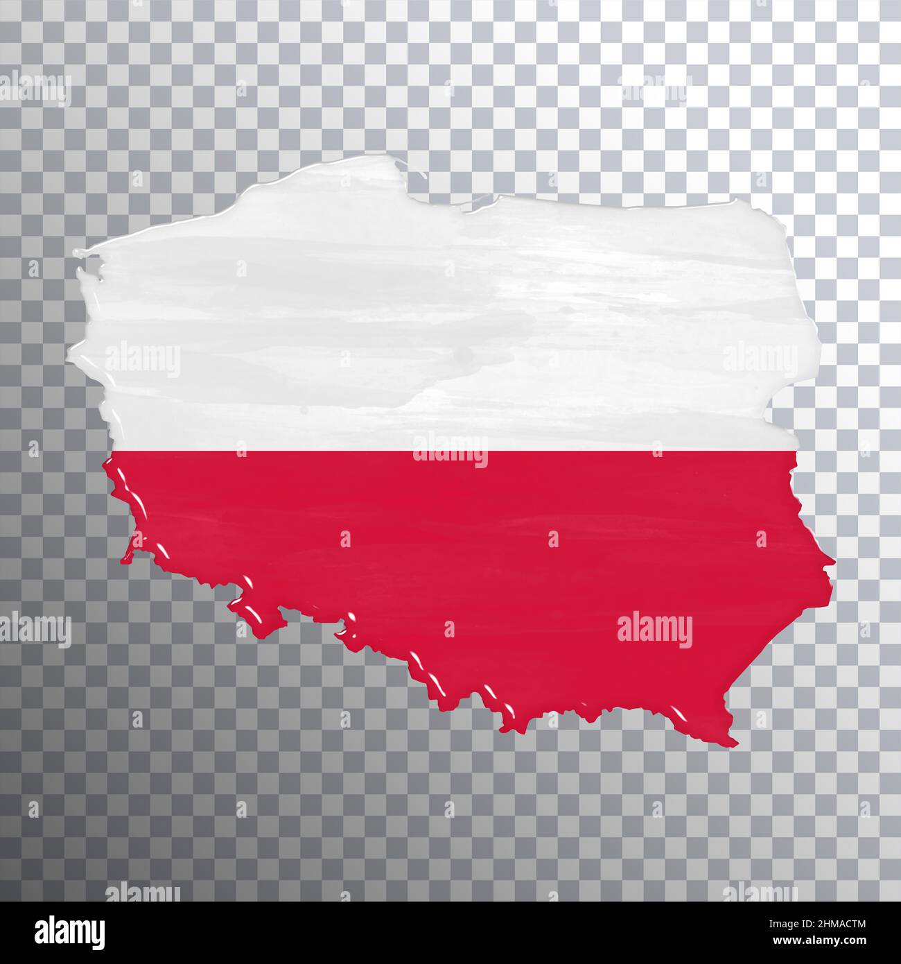 Poland flag and map, transparent background, Clipping path Stock Photo ...