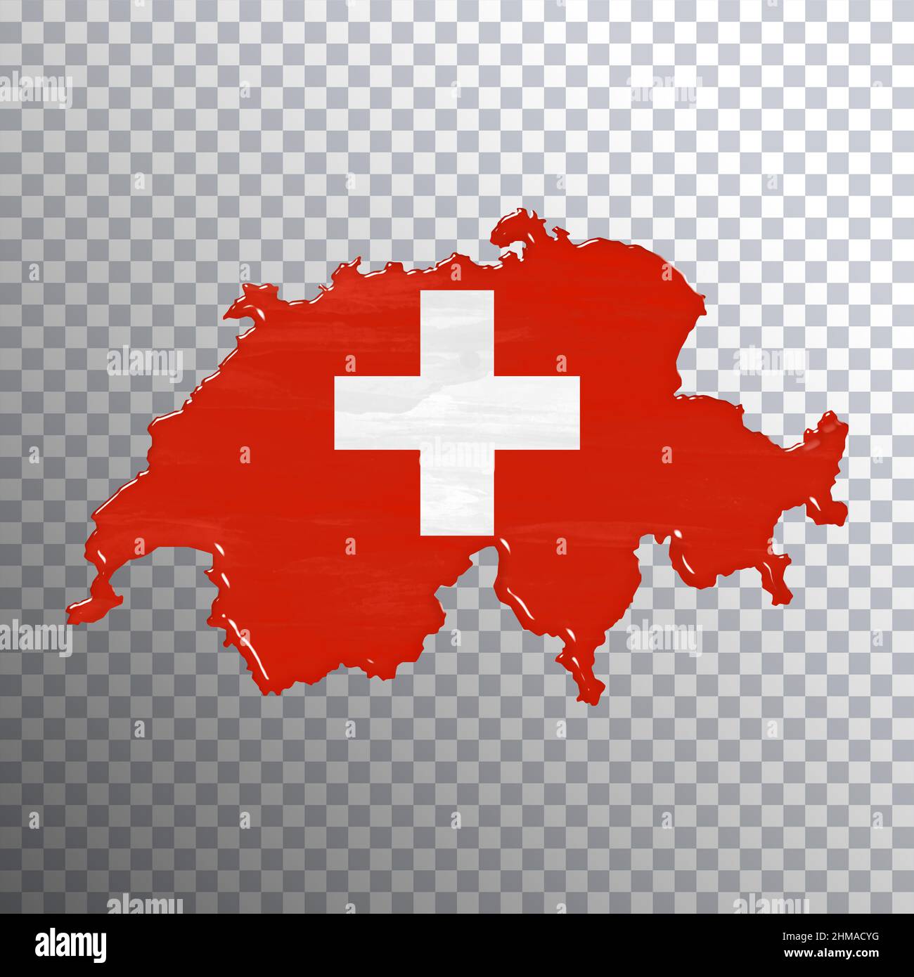 Switzerland flag and map, transparent background, Clipping path Stock ...