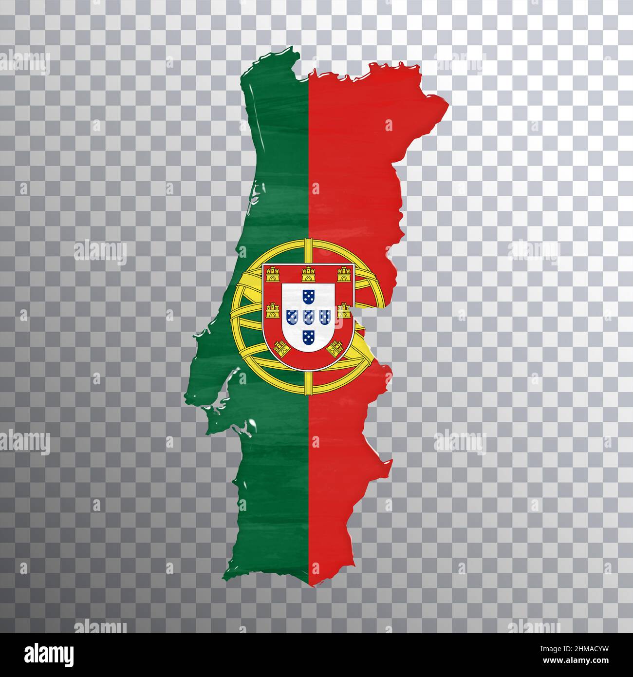 Portugal flag and map, transparent background, Clipping path Stock ...