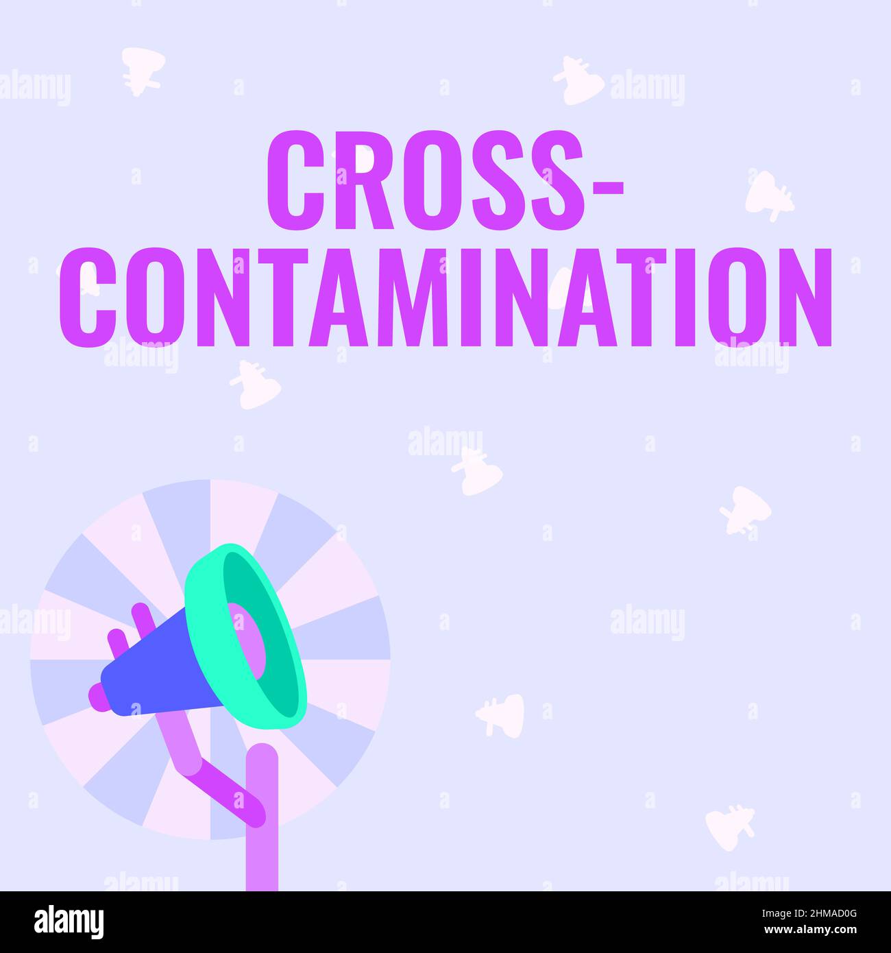 Text caption presenting Cross Contamination. Word Written on ...