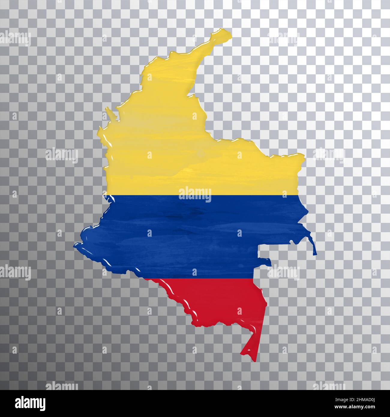 Colombia flag and map, transparent background, Clipping path Stock ...