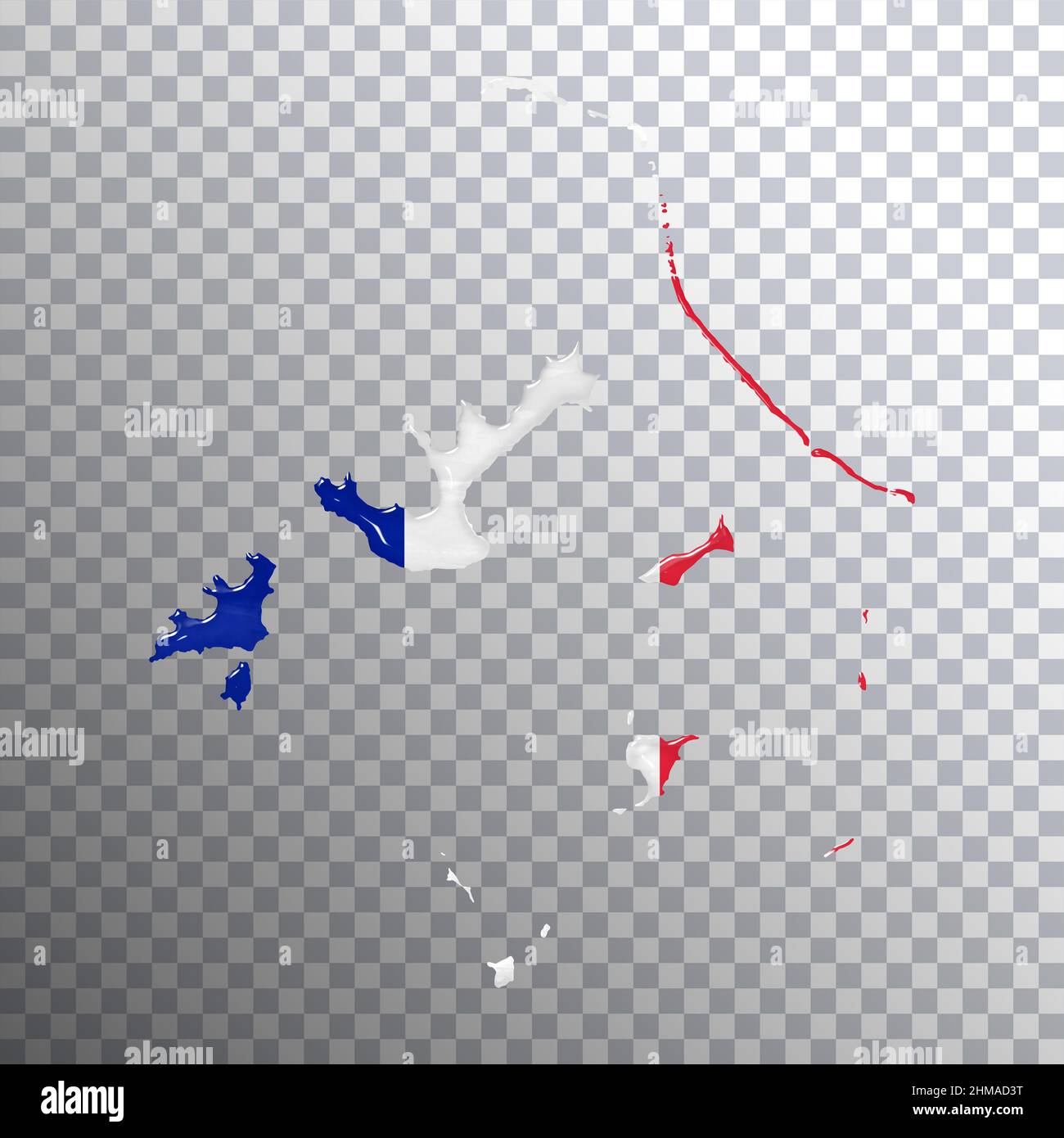 French Polynesia flag and map, transparent background, Clipping path ...
