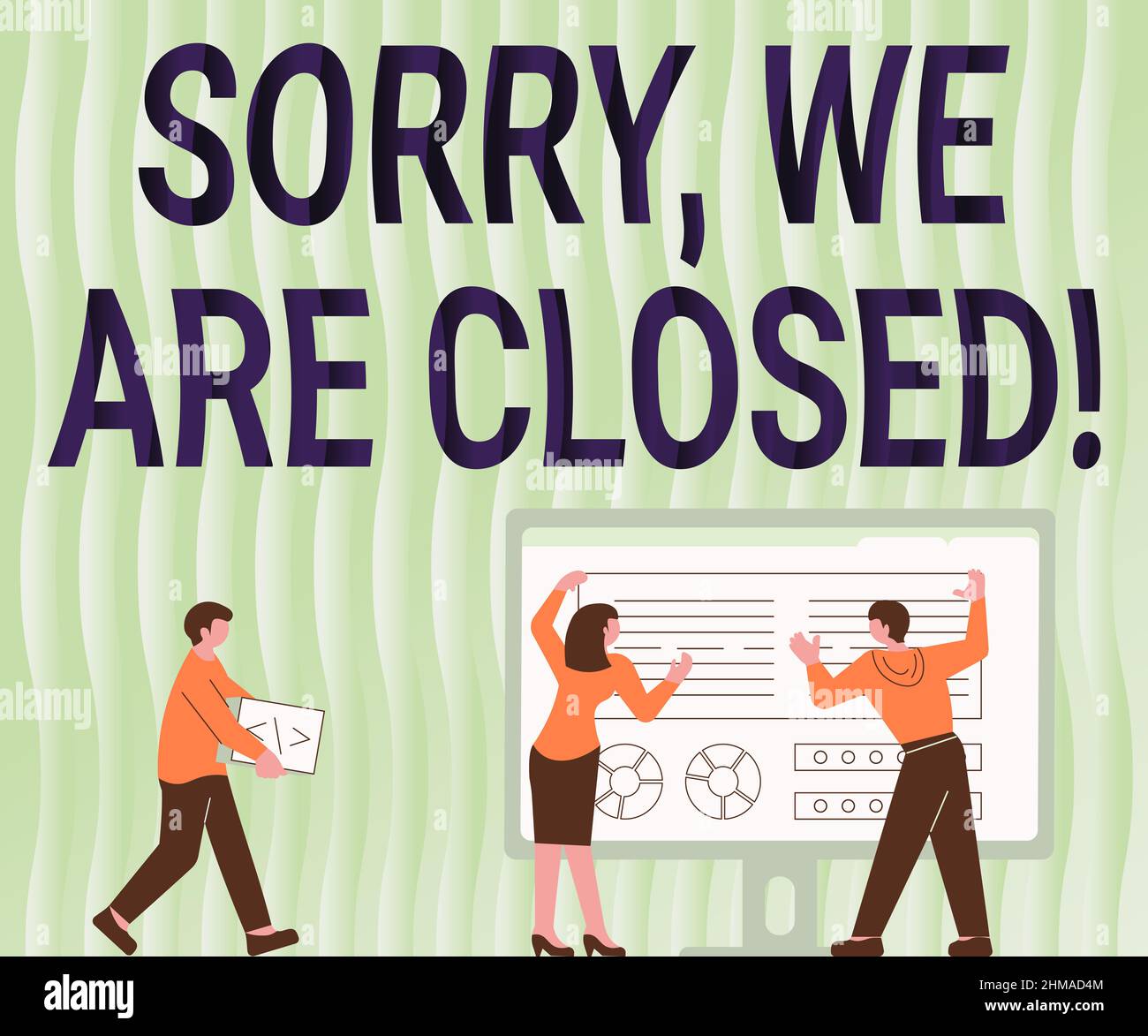 Text caption presenting Sorry, We Are Closed. Business approach ...
