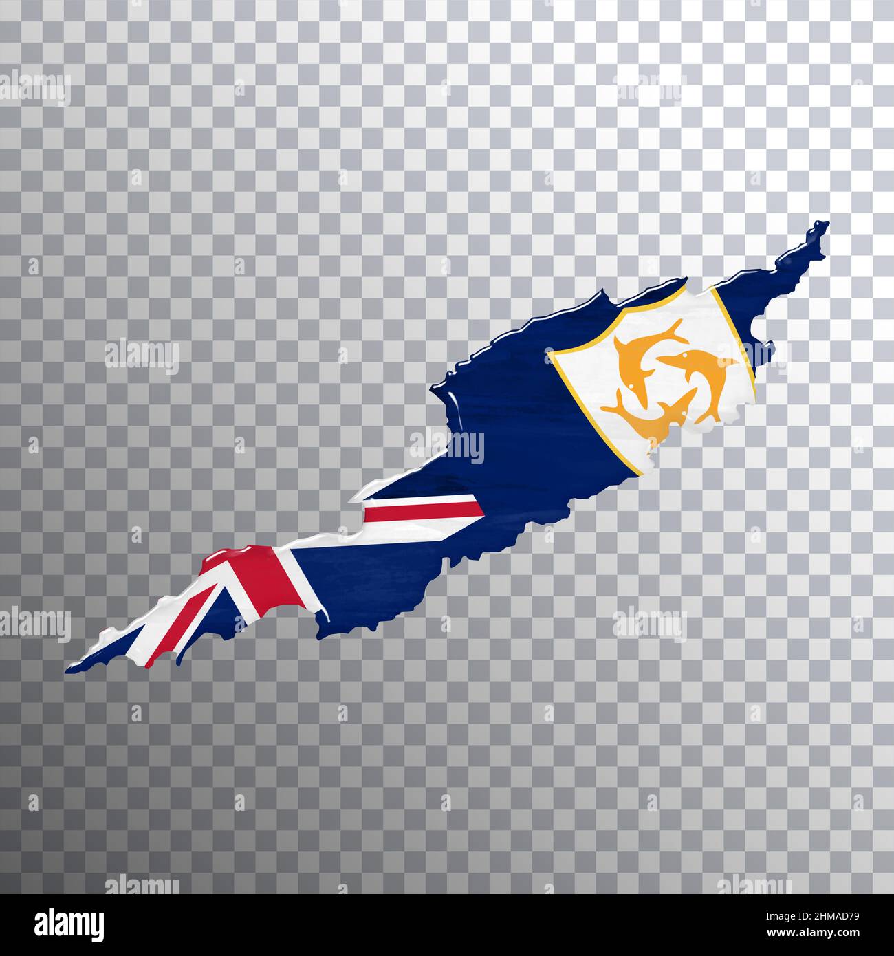 Anguilla flag and map, transparent background, Clipping path Stock ...