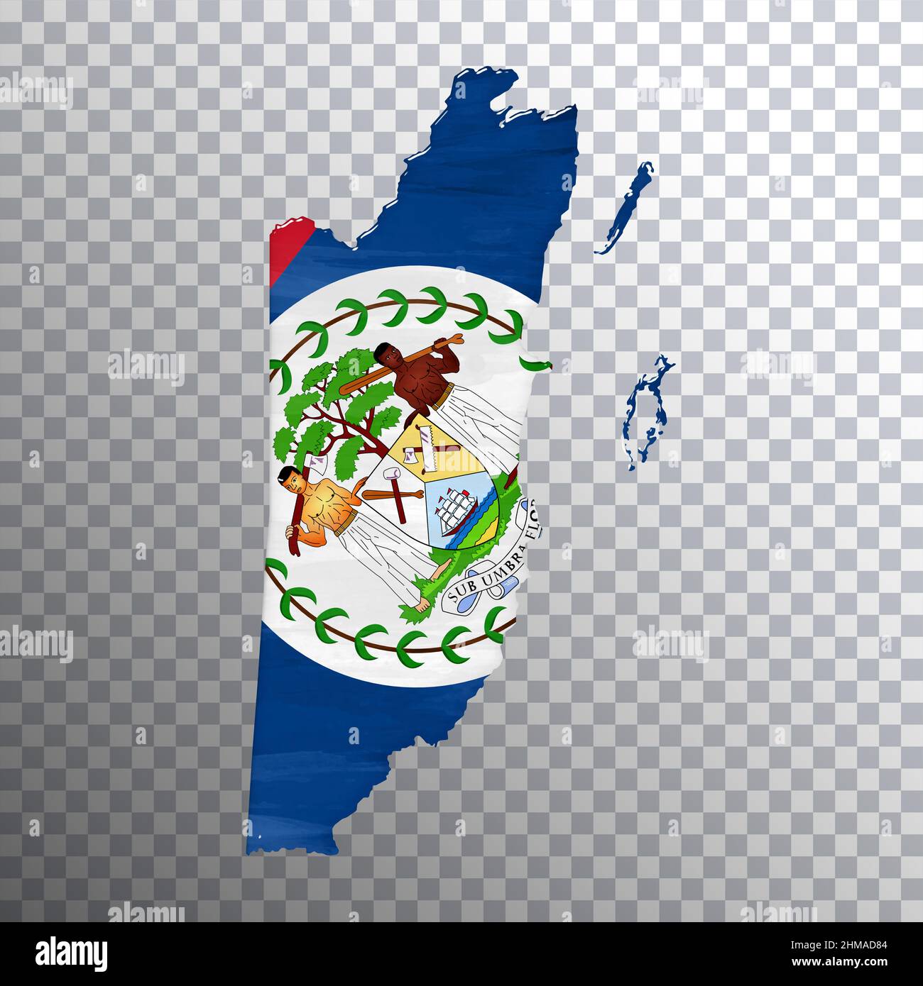 Belize flag and map, transparent background, Clipping path Stock Photo ...