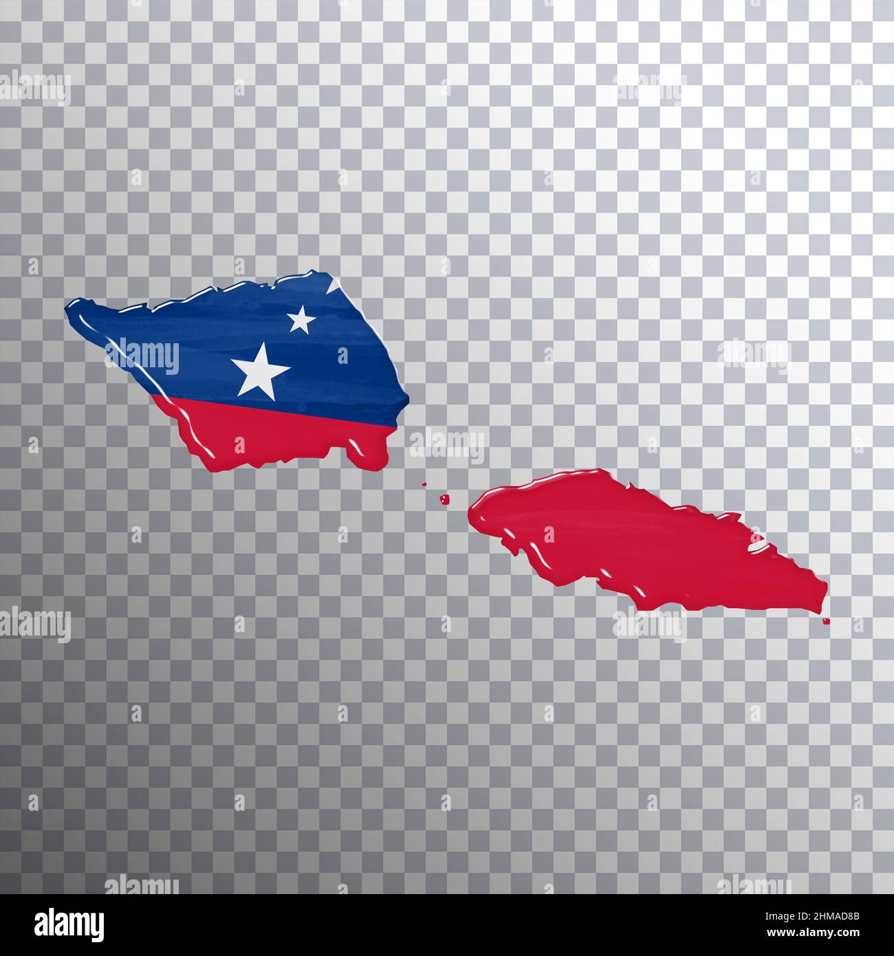 Samoa flag and map, transparent background, Clipping path Stock Photo ...