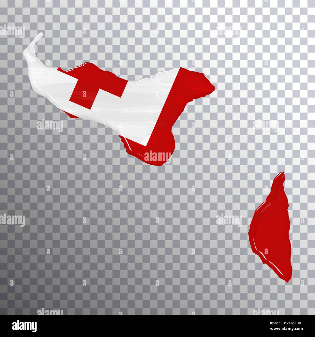 Tonga flag and map, transparent background, Clipping path Stock Photo ...