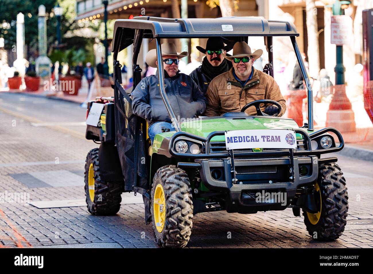 medical team on atv in parade path Stock Photo - Alamy