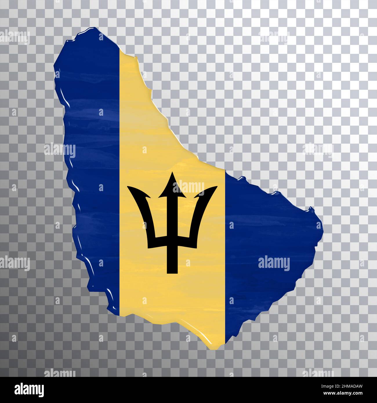 Barbados flag and map, transparent background, Clipping path Stock ...