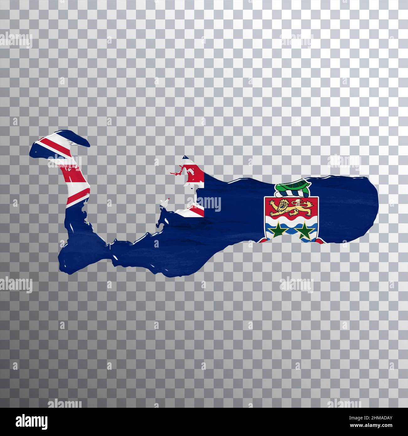 Cayman Islands flag and map, transparent background, Clipping path ...