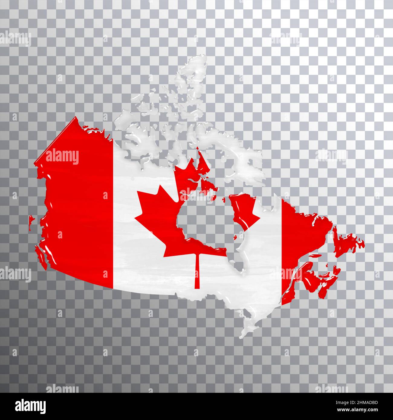 Canada flag and map, transparent background, Clipping path Stock Photo ...