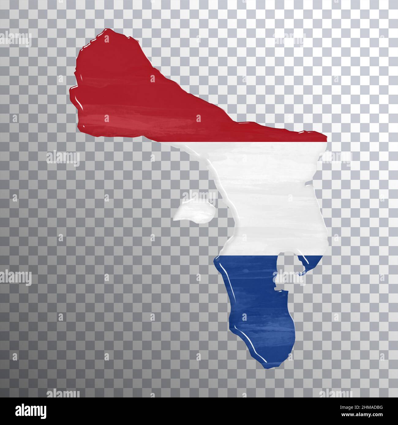 Caribbean Netherlands flag and map, transparent background, Clipping ...