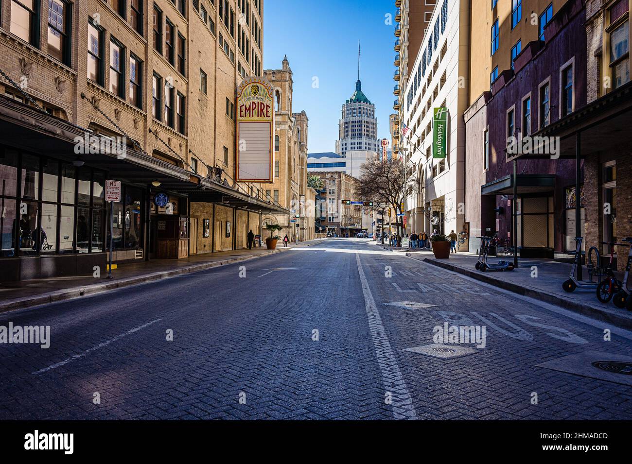 tower of life building, empty e houston street san antonio texas Stock ...