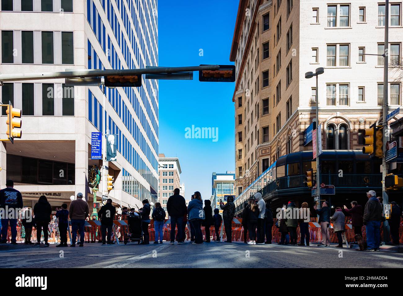 parade spectators watching the 2022 san antonio rodeo cattle drive ...