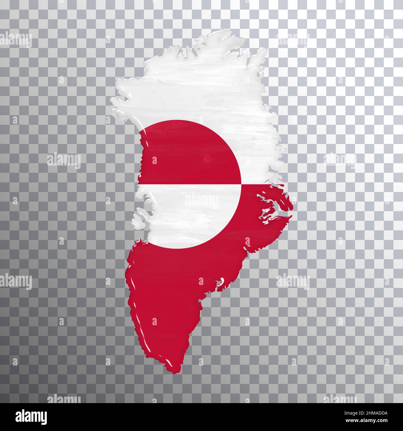 Greenland flag and map, transparent background, Clipping path Stock ...