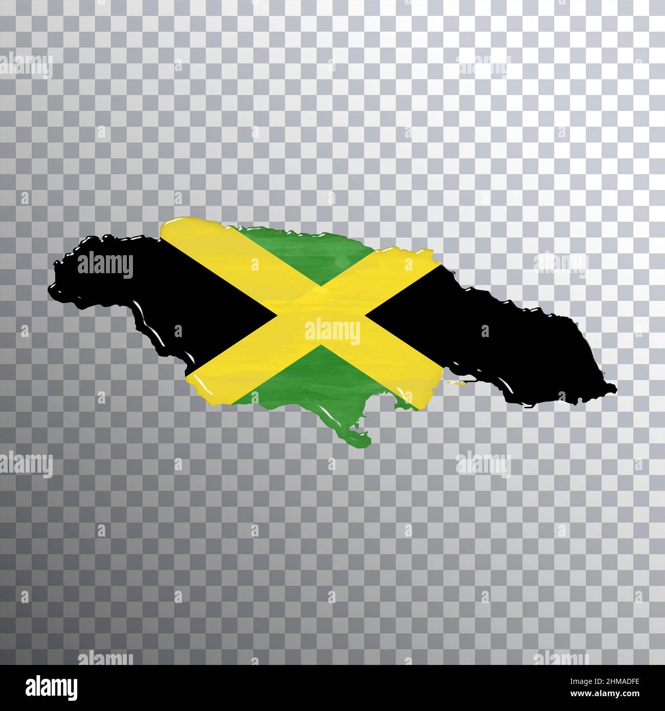 Jamaica flag and map, transparent background, Clipping path Stock Photo ...