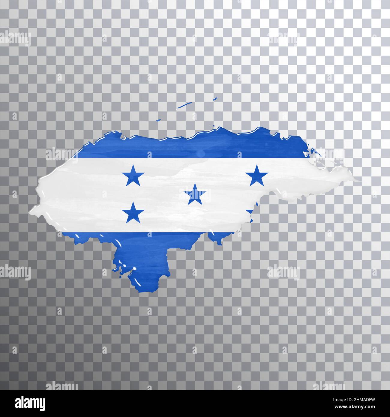 Honduras flag and map, transparent background, Clipping path Stock ...