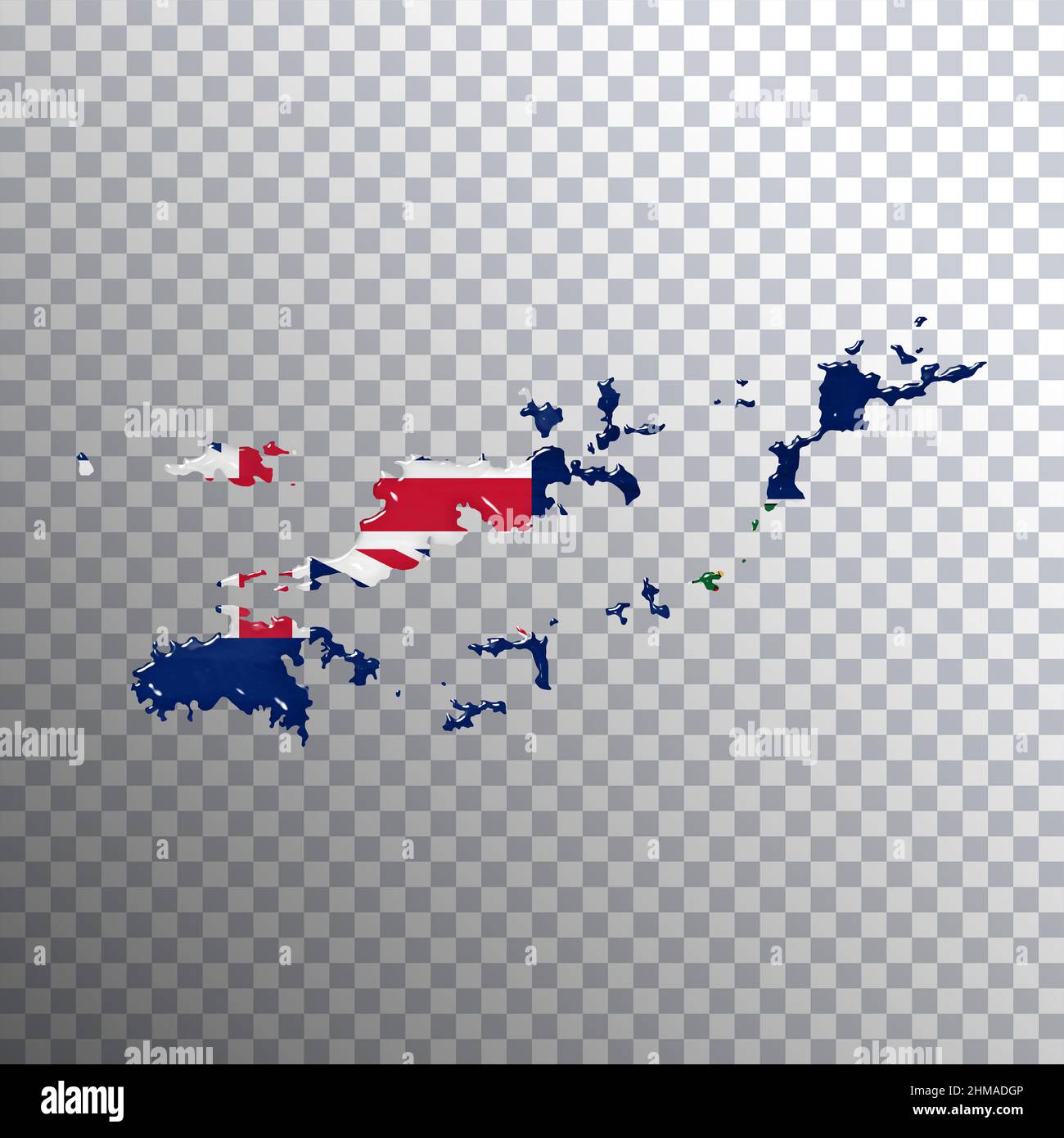Virgin Islands British flag and map, transparent background, Clipping ...